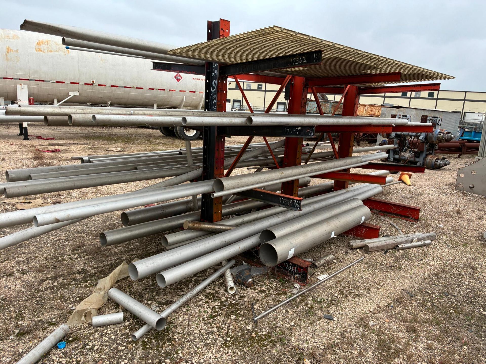 { Group of lots: 239, 240 } LOT OF RAW MATERIAL, assorted, SS c/o pipe ...