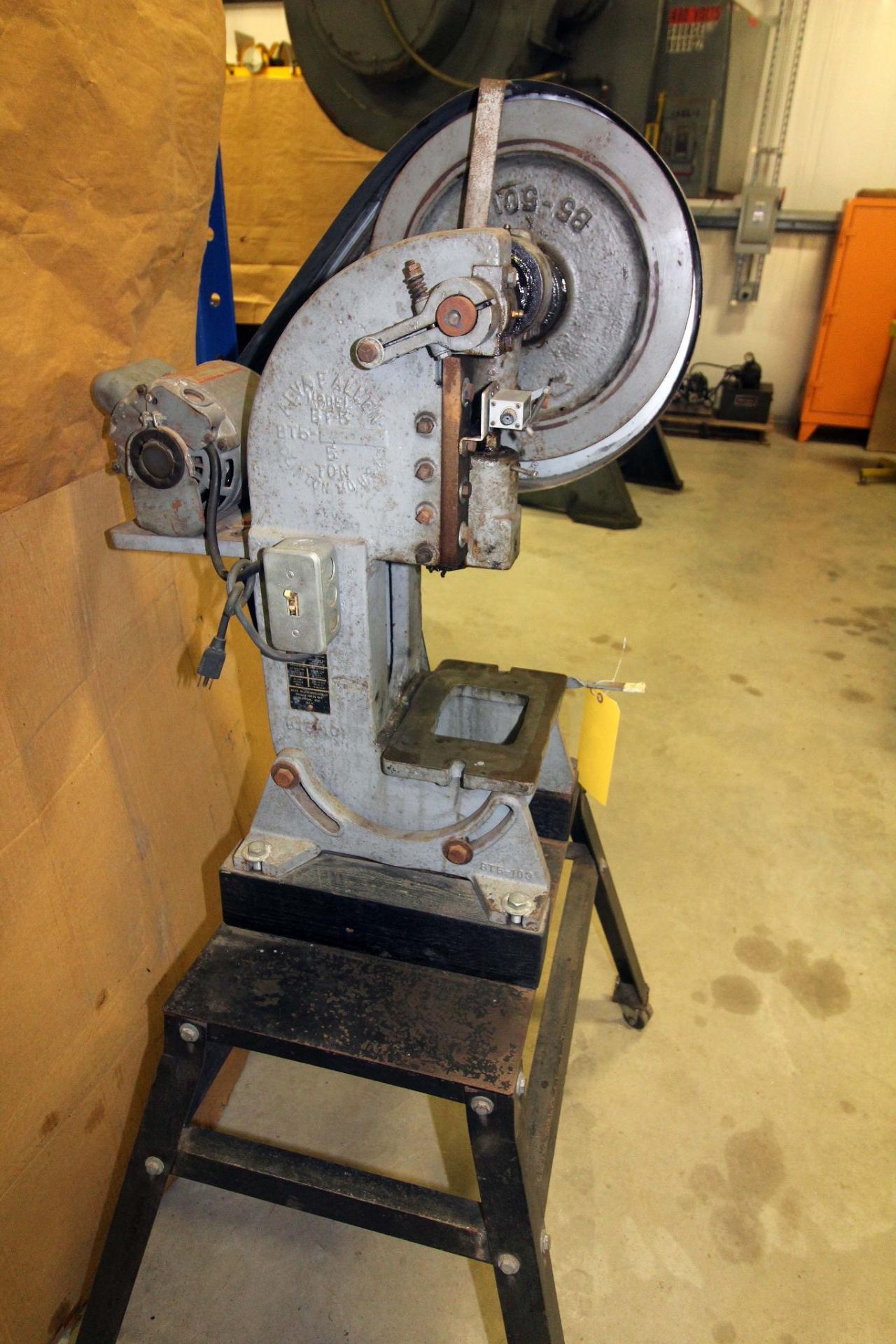 PUNCH PRESS, OBI, ALVA ALLEN 5 TON, bench top on cart, S/N LGA369 ...