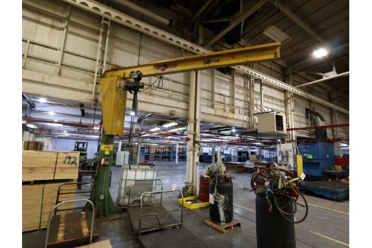Conco Cranes 2 Ton Capacity Free Standing Jib Crane, w/ Budgit 2 Ton ...