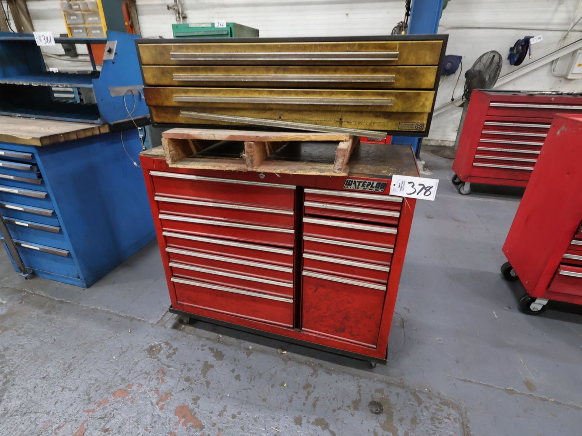 Waterloo 13-Drawer Rolling Toolbox, w/ Numeridex 4-Drawer Toolbox