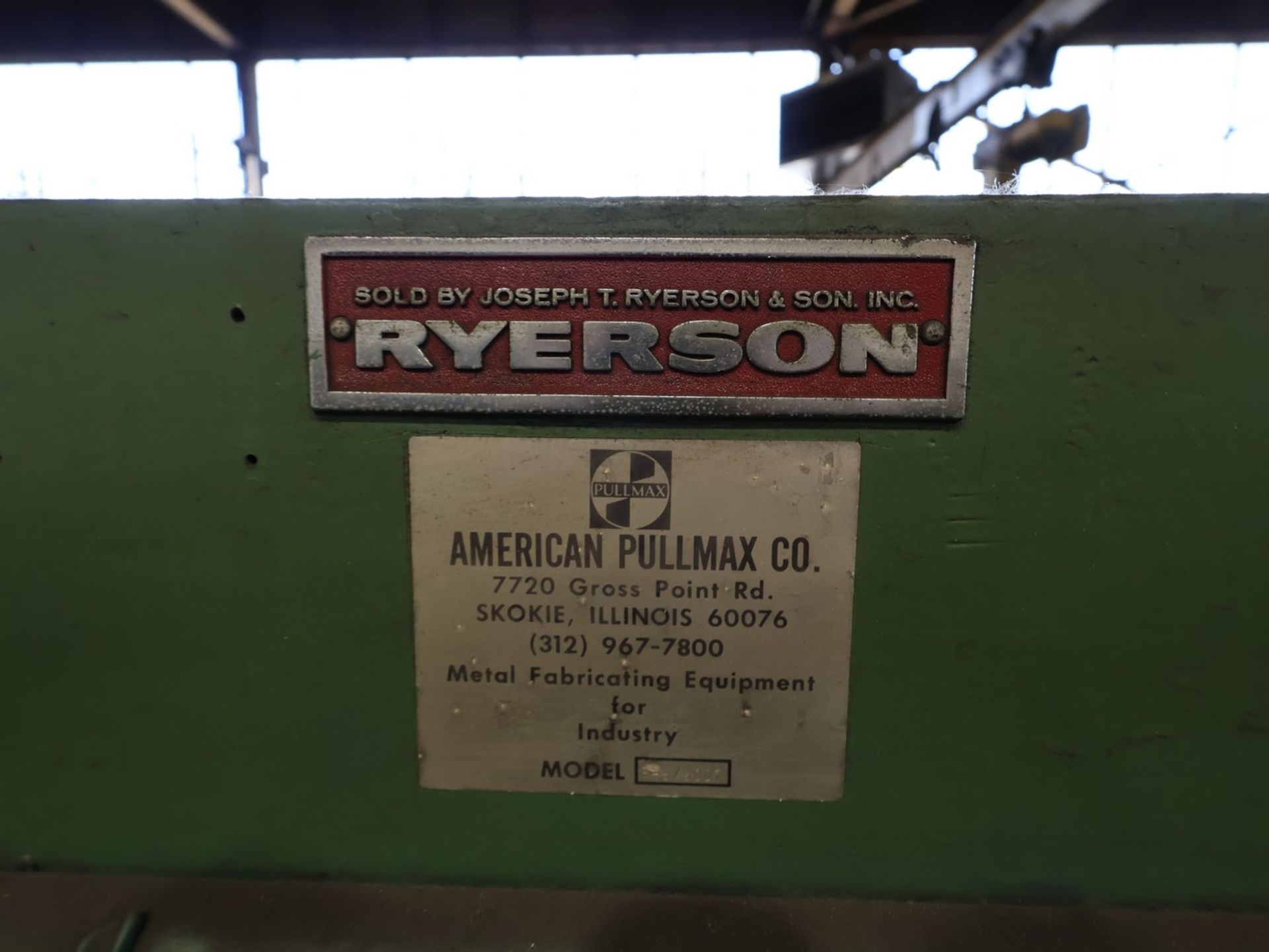 American Pullmax Co. P-9/9007 Nibbler, w/ 48" Throat