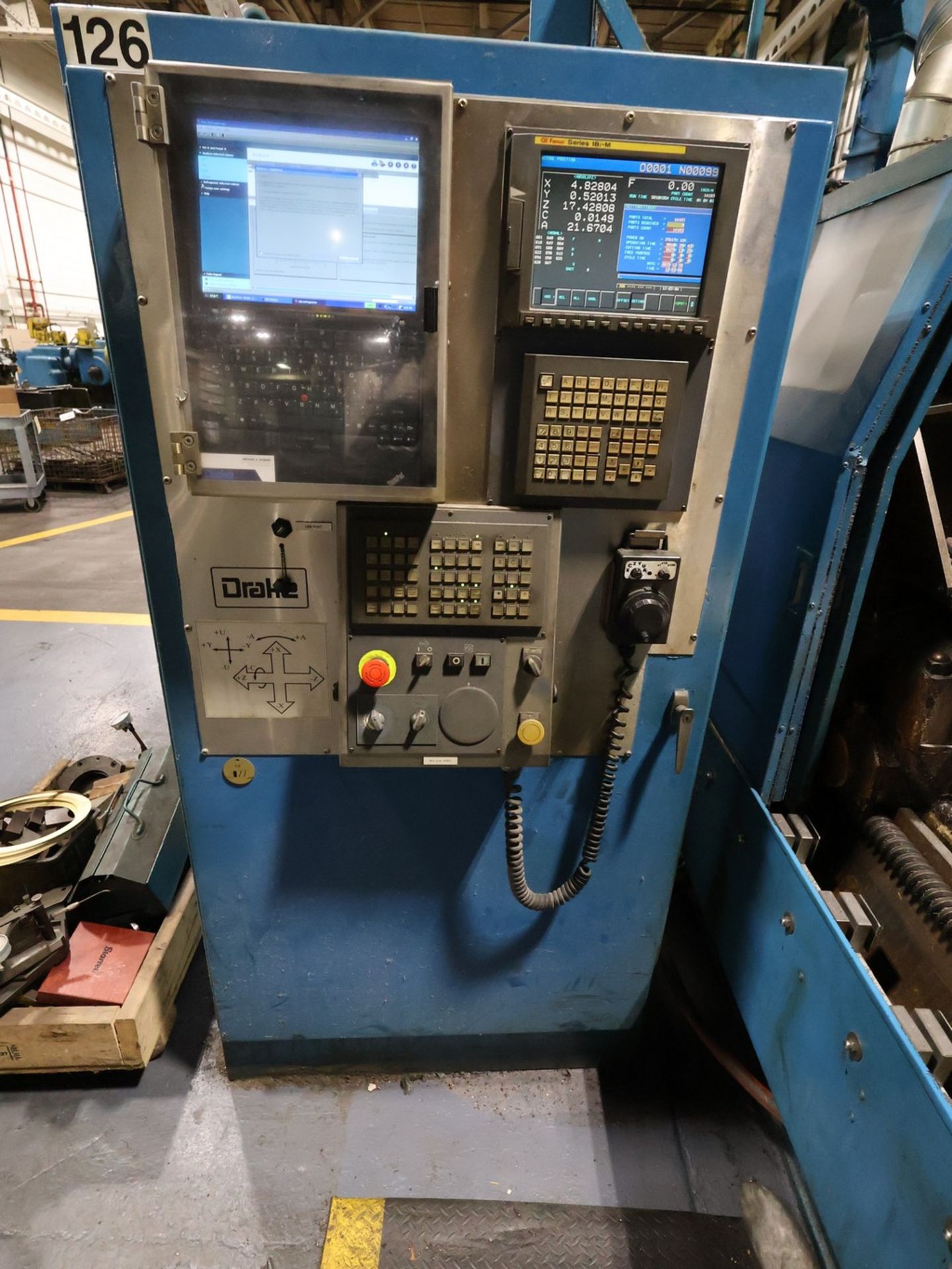 Drake CNC Grinder GS:TI-LM 16" x 96" 6-Axis CNC Thread / Worm Super ...