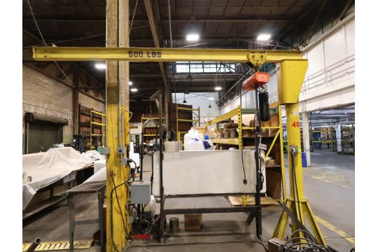 500lb Capacity Free Standing Jib Crane, w/ CM Valustar 500lb. Capacity ...