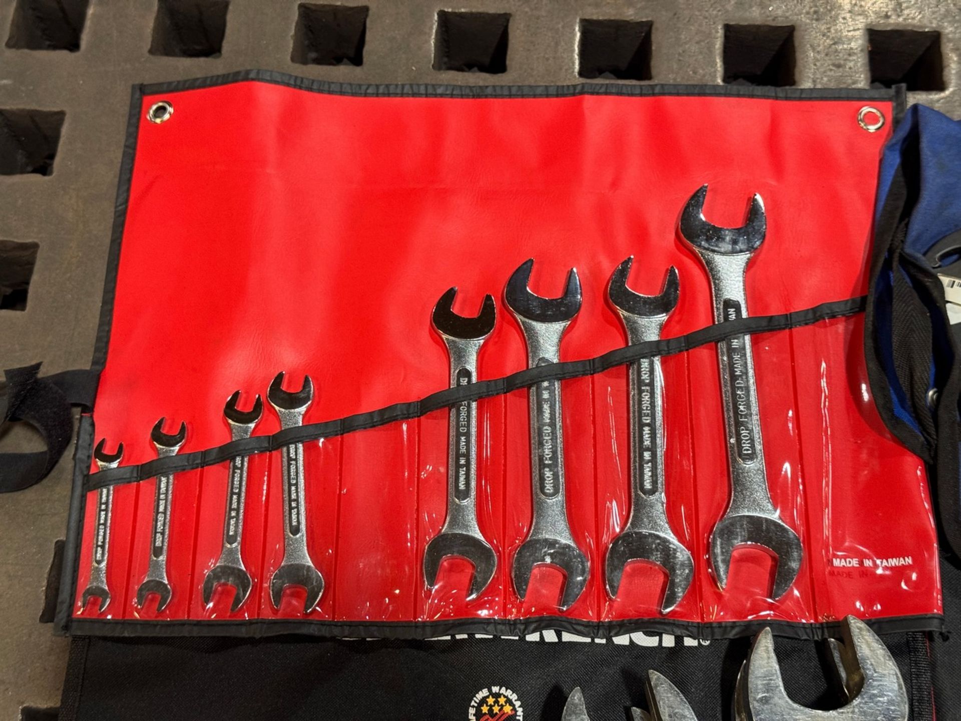 Lot of Assorted Wrenches Includes: Open End Wrenches, Adjustable VISE ...