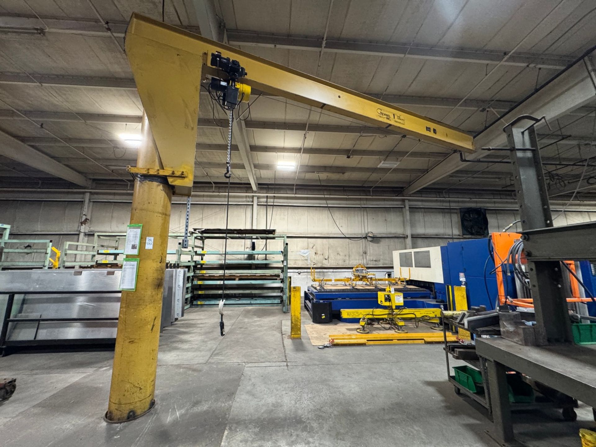 GORBEL 1-Ton Jib Crane Includes: 1-Ton Budgit Electrical Hoist ...