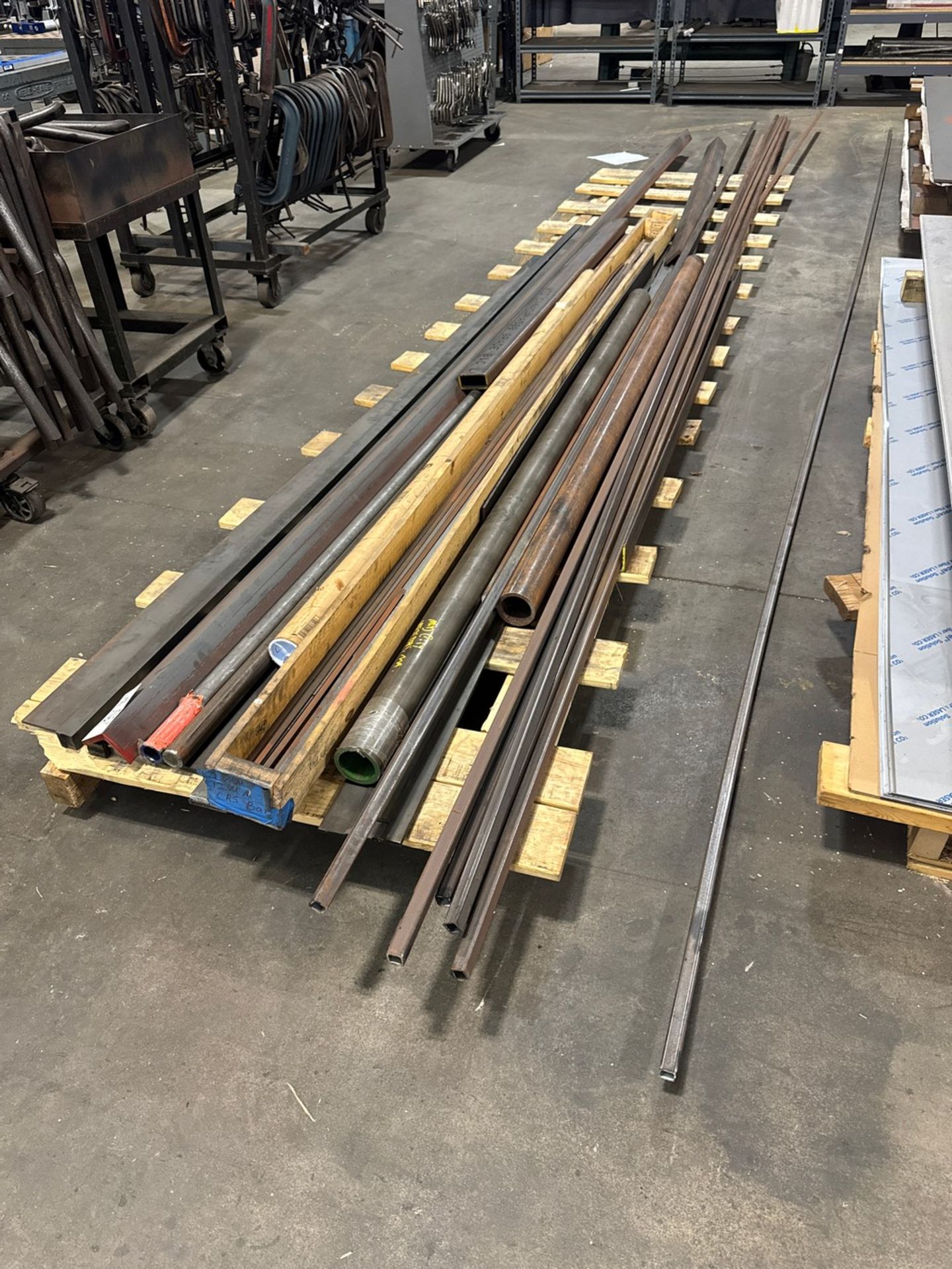 Lot of Assorted Steel Tube/Bar Stock