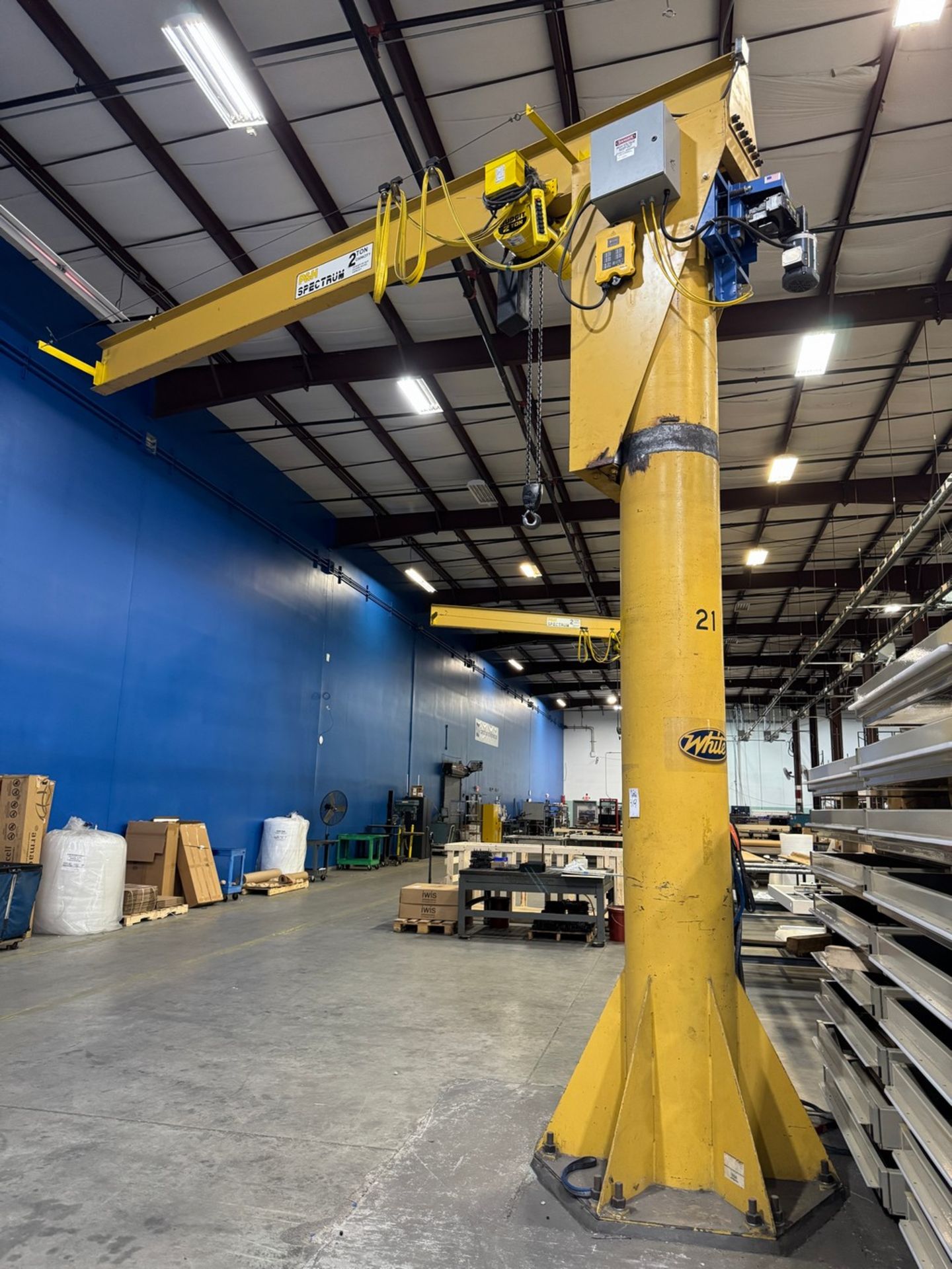 P&H Spectrum 2-Ton Capacity Jib-Crane Includes: 2-Ton Budgit Electrical ...