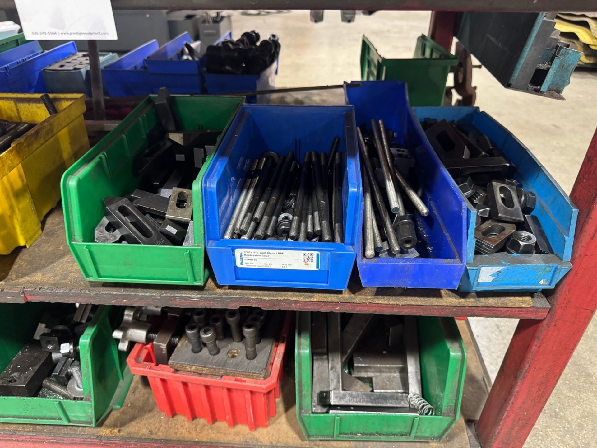 Machinist Clamping Kits and Hardware With Cart Includes: Hold Downs, T ...