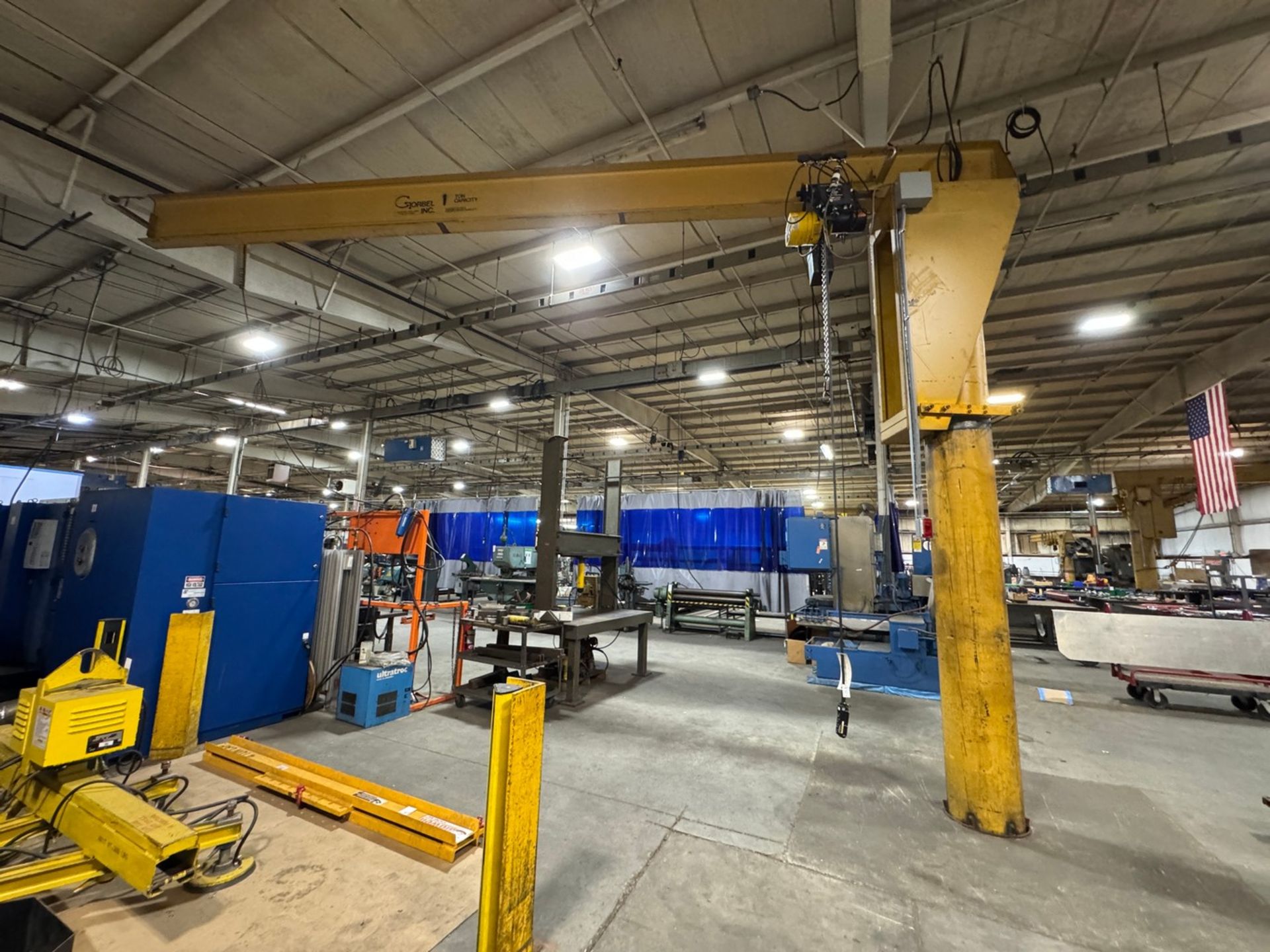 GORBEL 1-Ton Jib Crane Includes: 1-Ton Budgit Electrical Hoist ...