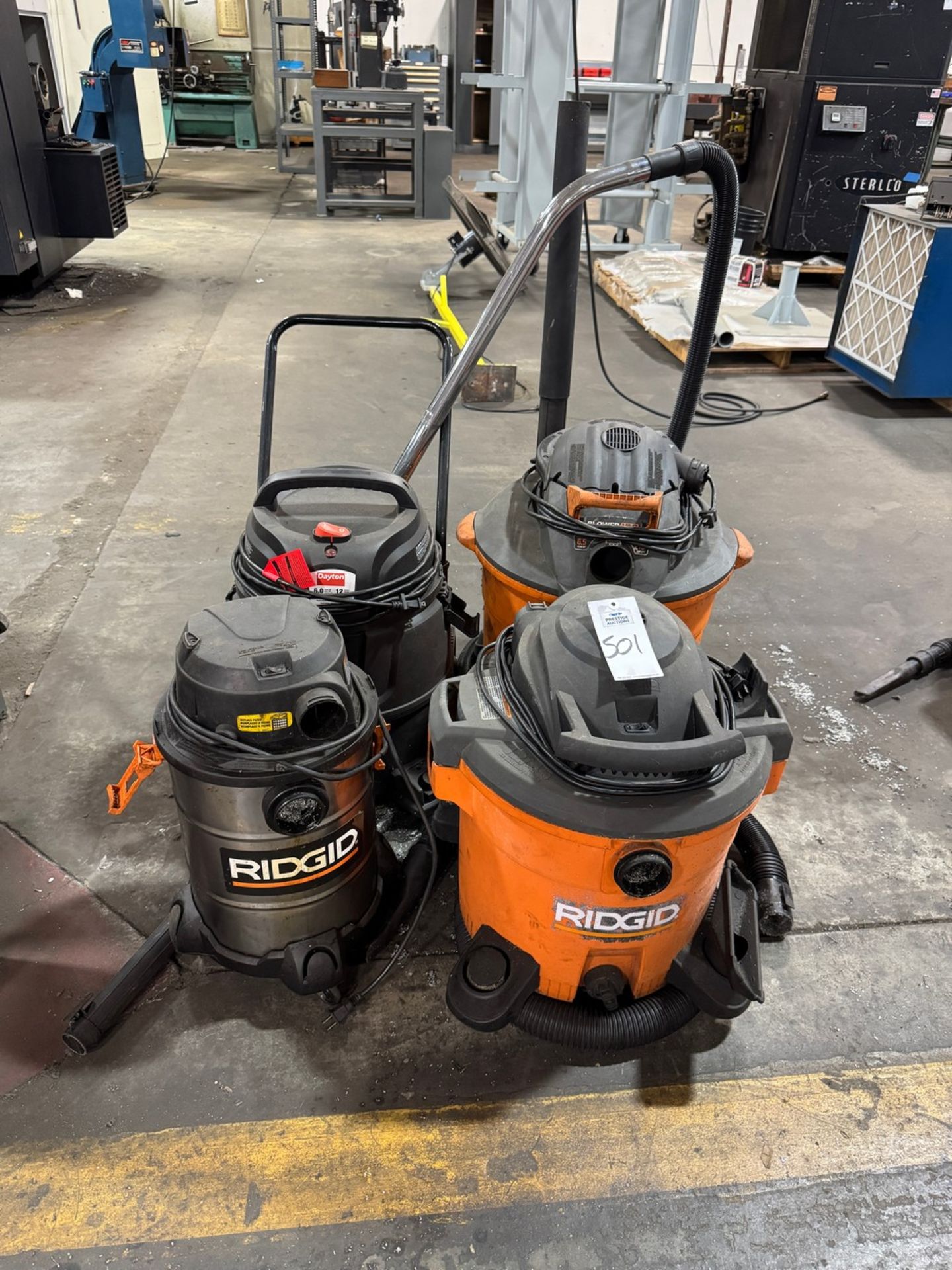 Lot of (4) Rigid Shop Vacuums