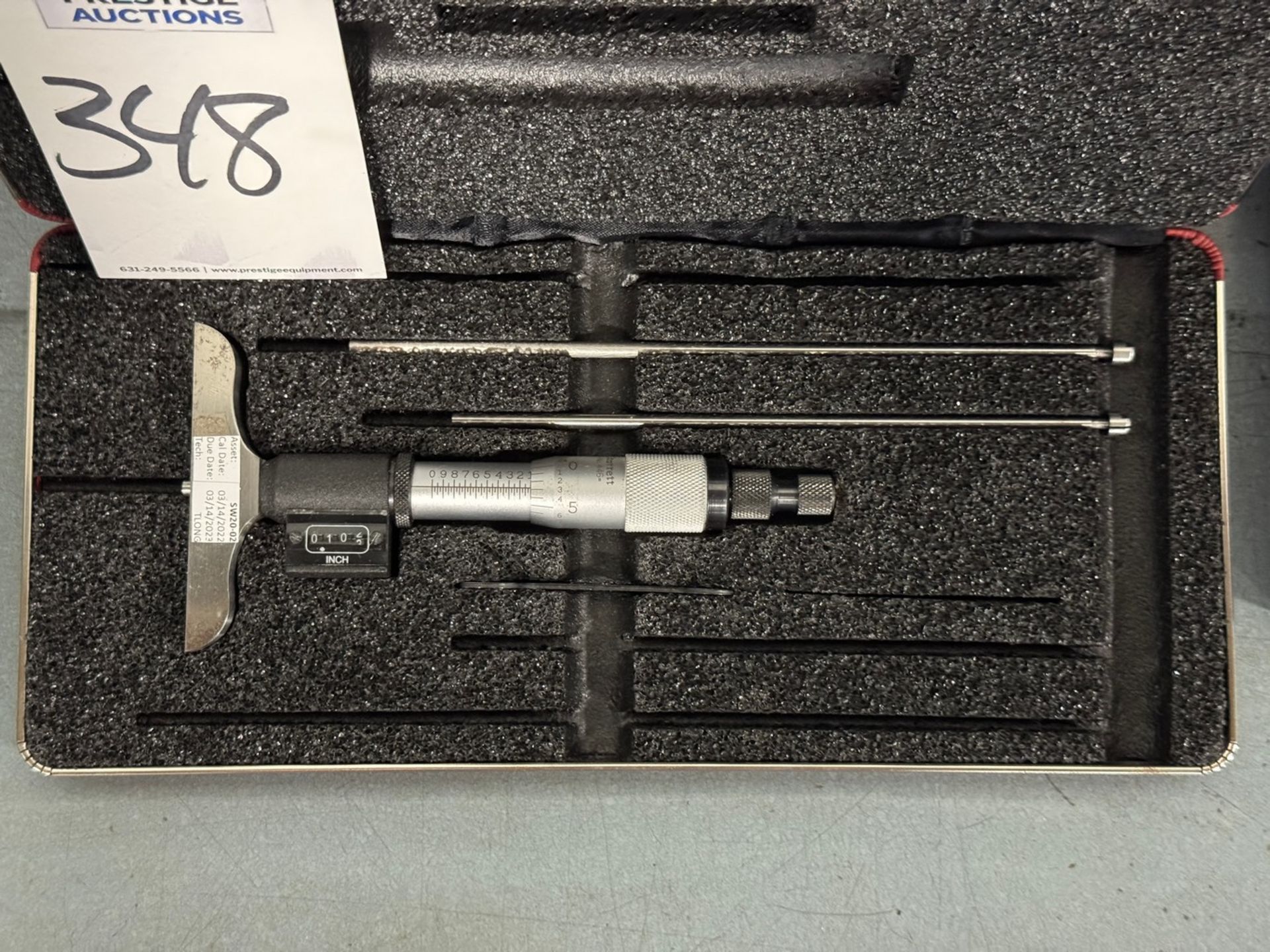 Starrett Digit Dial Depth Micrometer Set With Case