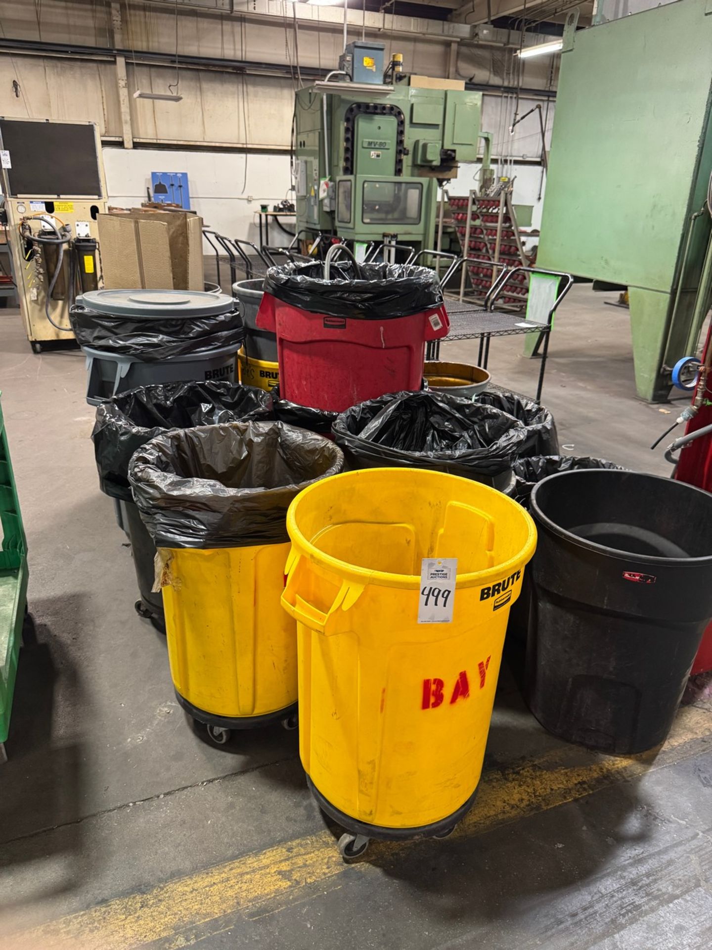 Lot of Assorted Trash Cans