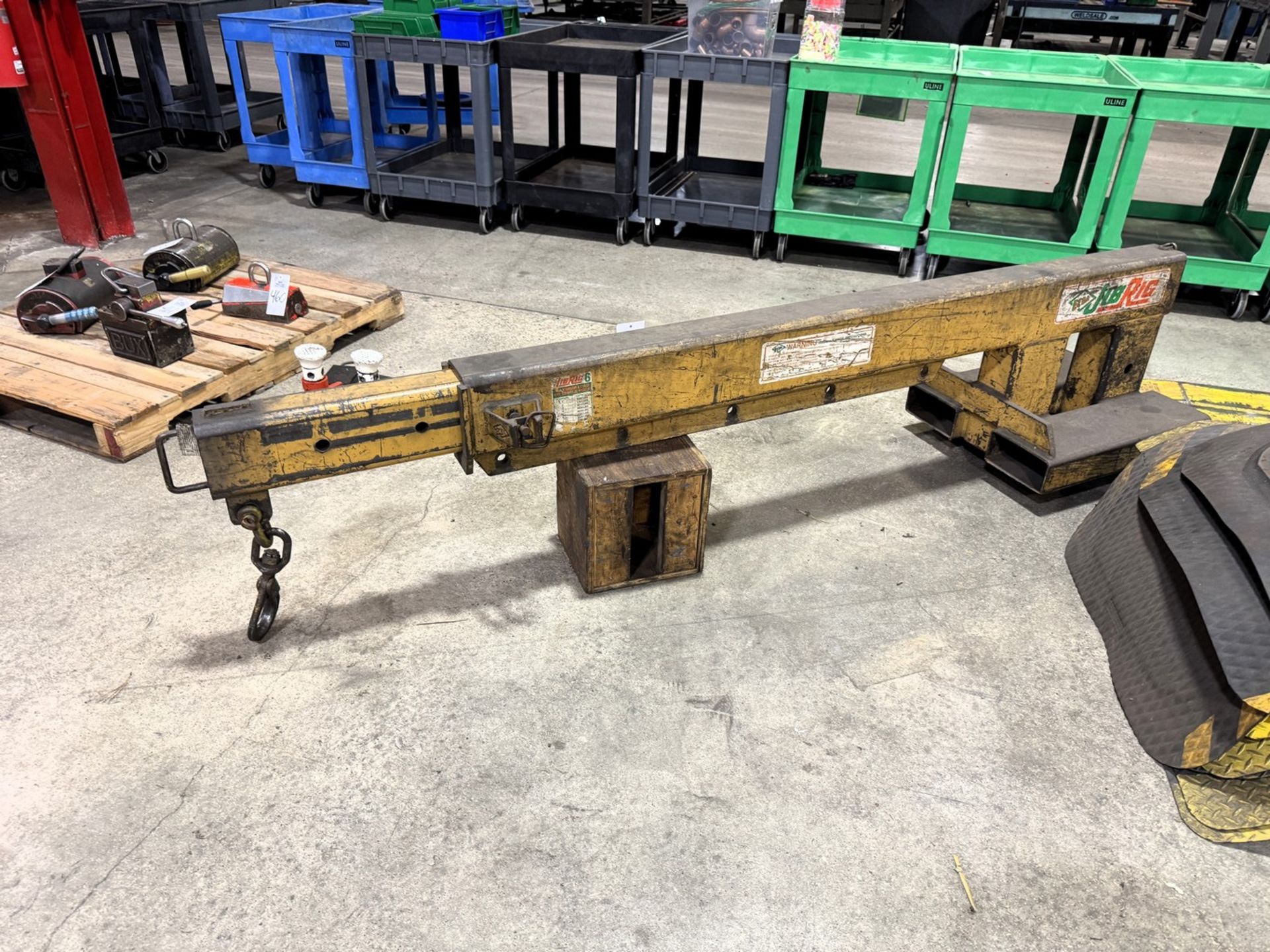 6,000Lb Capacity Jib Rig Fork Truck Attachment, 8'-12' Reach