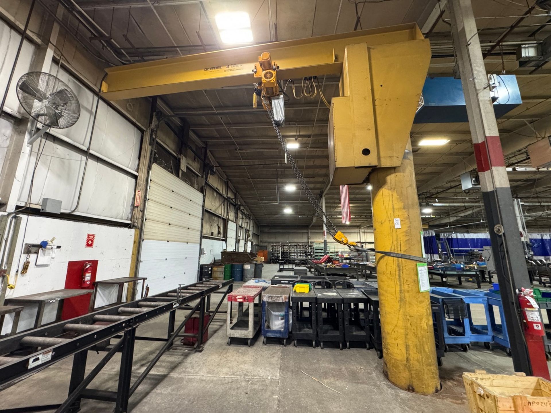 GORBEL 4-Ton Capacity Jib-Crane Includes: Harrington 4-Ton Electrical ...
