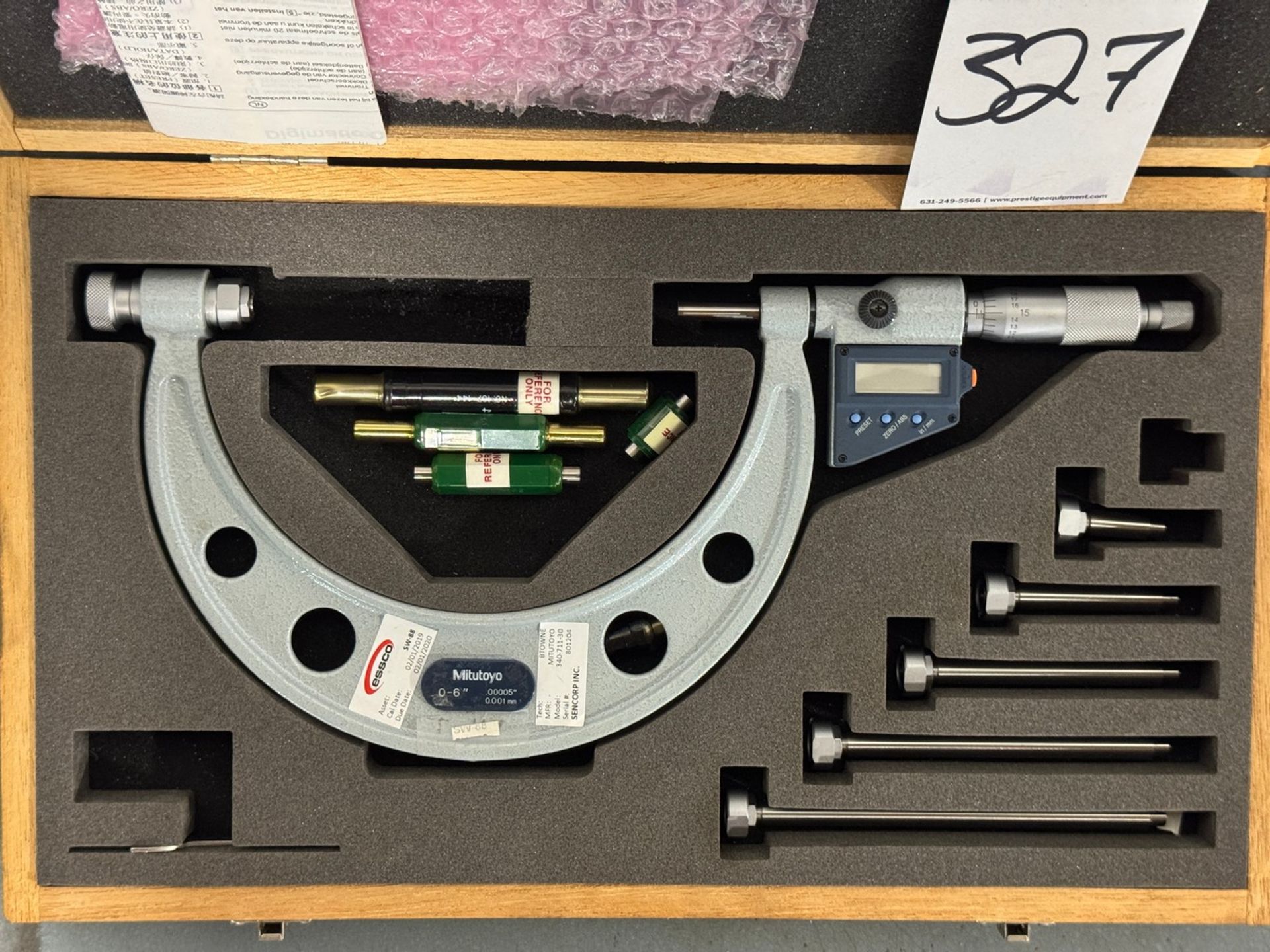 Mitutoyo 0-6" Digital Micrometer With Case .00005" Resolution, With ...