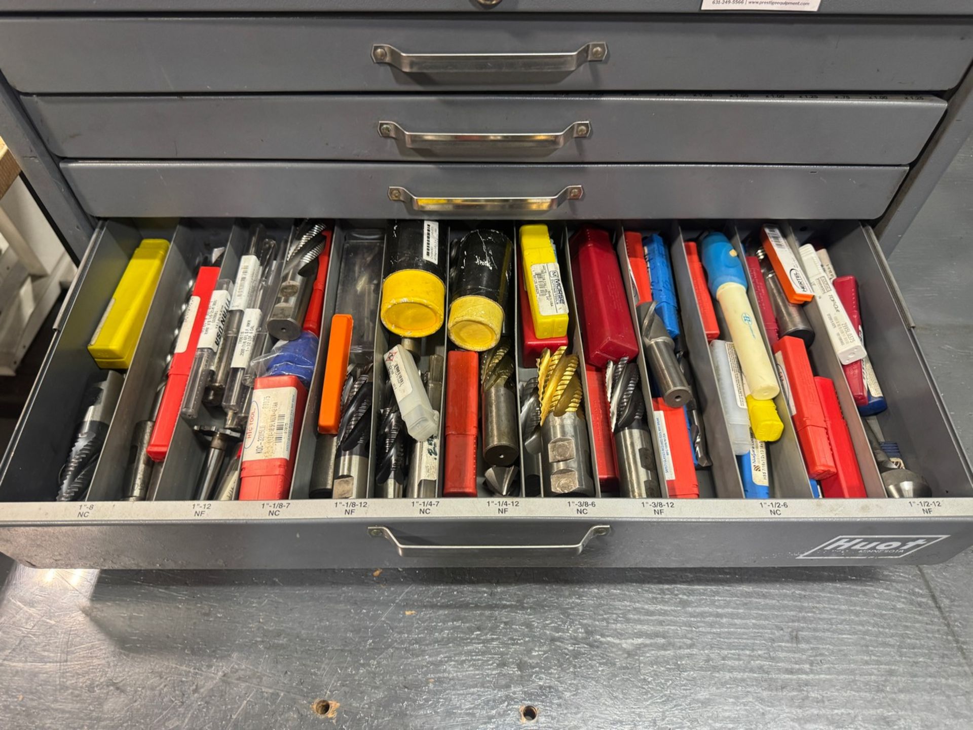 Lot of (1) Huot Multi-Drawer Organizer With Assorted Drills Includes ...