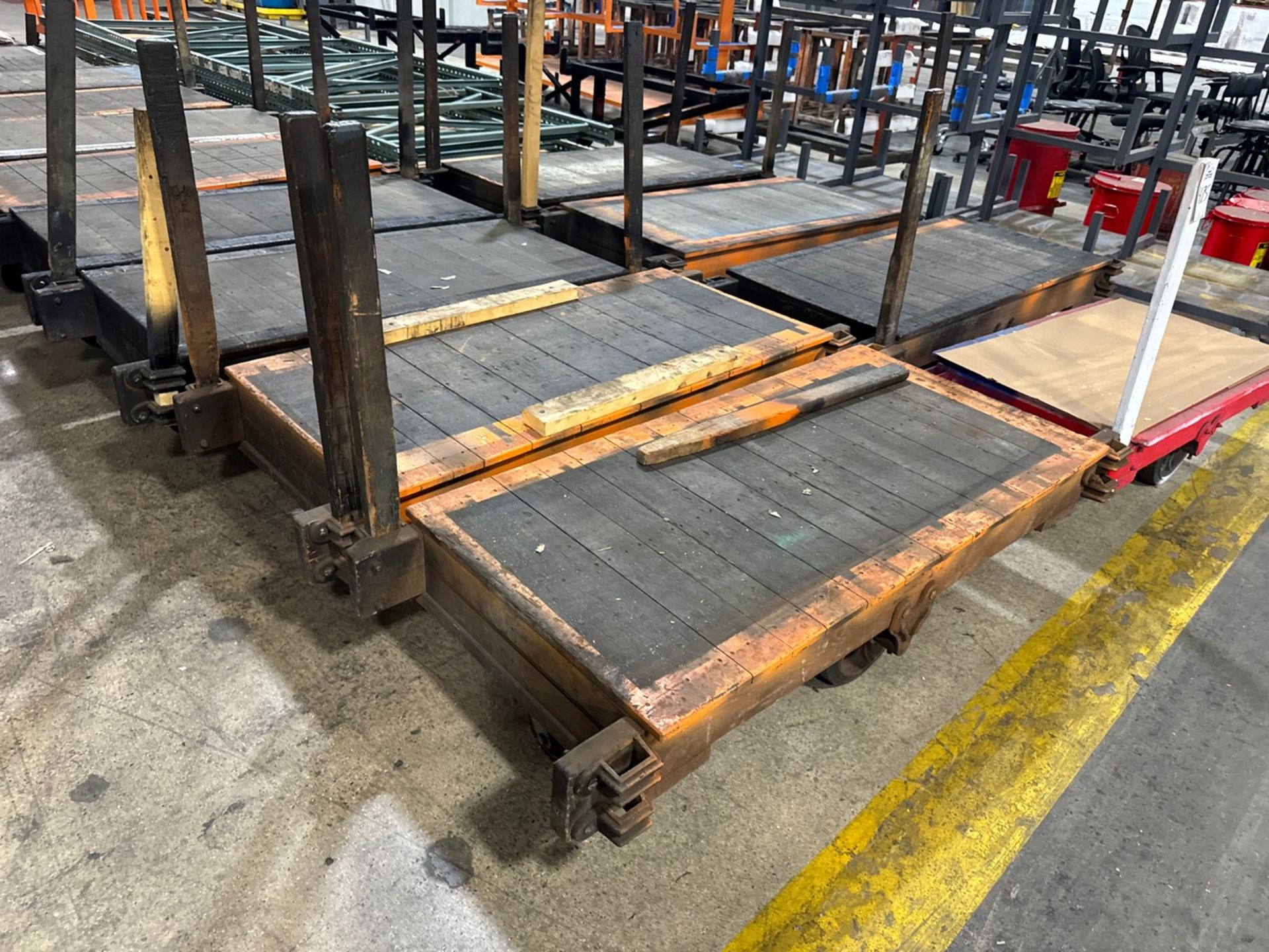 Lof of (19) Assorted Size Material Platform Carts