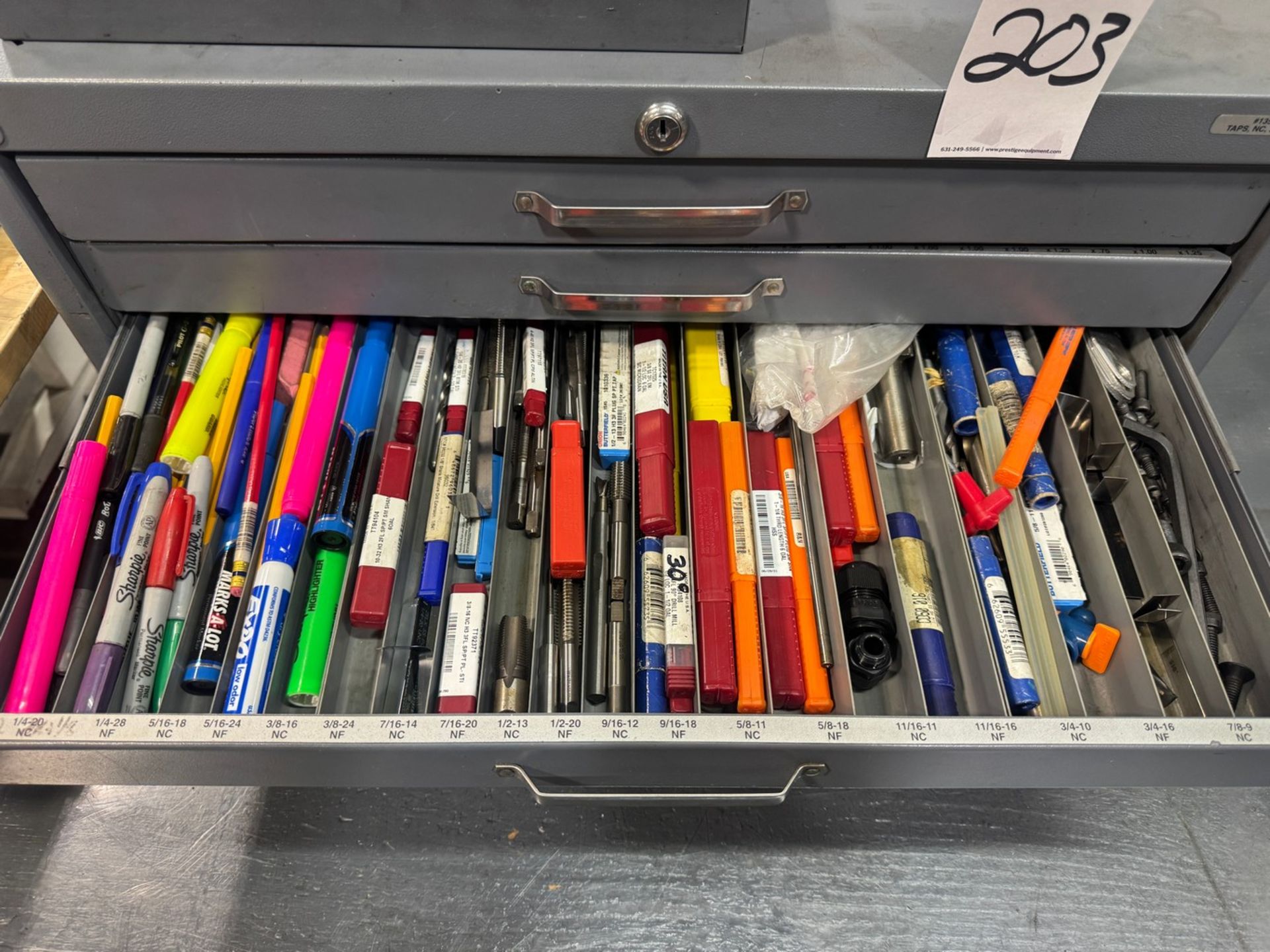 Lot of (1) Huot Multi-Drawer Organizer With Assorted Drills Includes ...