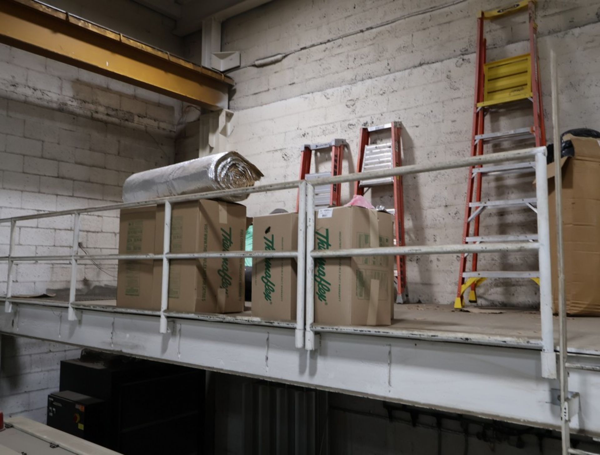 Contents of Mezzanine - Ladder, Flex Duct, Flexible Air Duct, etc.