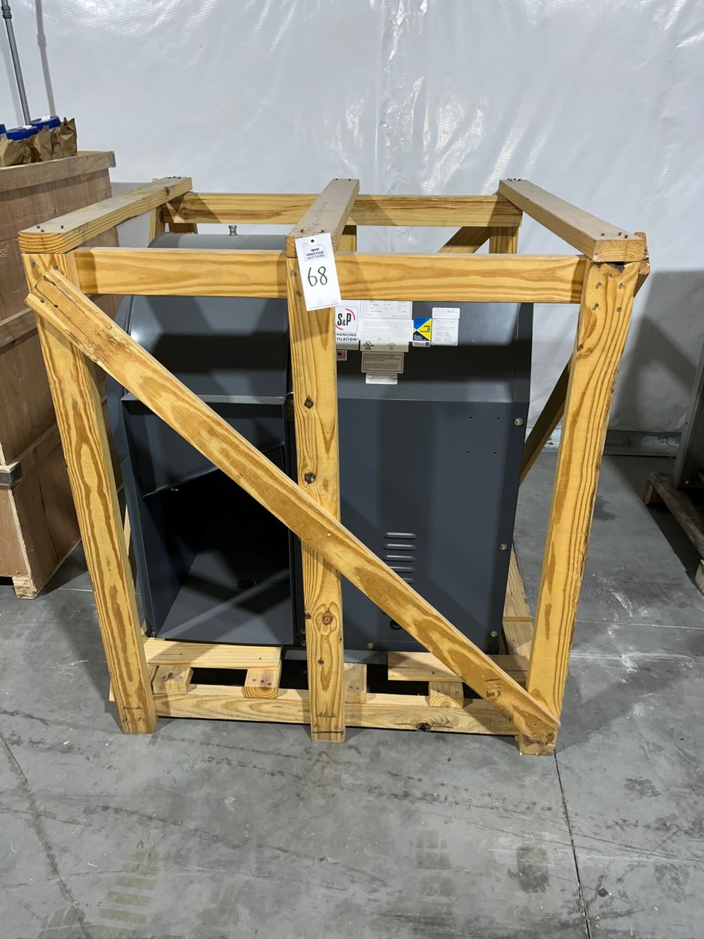 2025 S&P CM22 Industrial Cage Fan w/ Motor, 7.5 HP, 1,725 RPM, S/N ...
