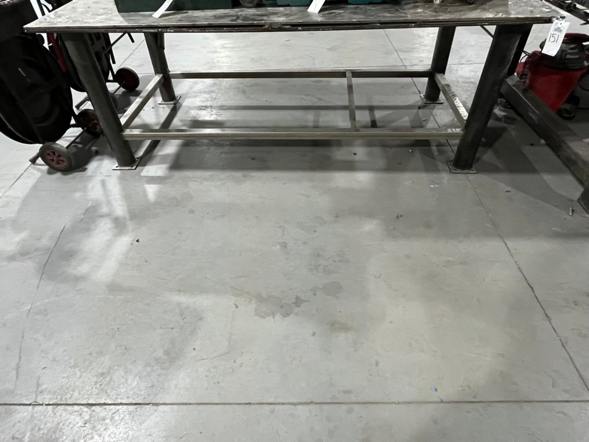 Steel Work Table (Contents Not Included)