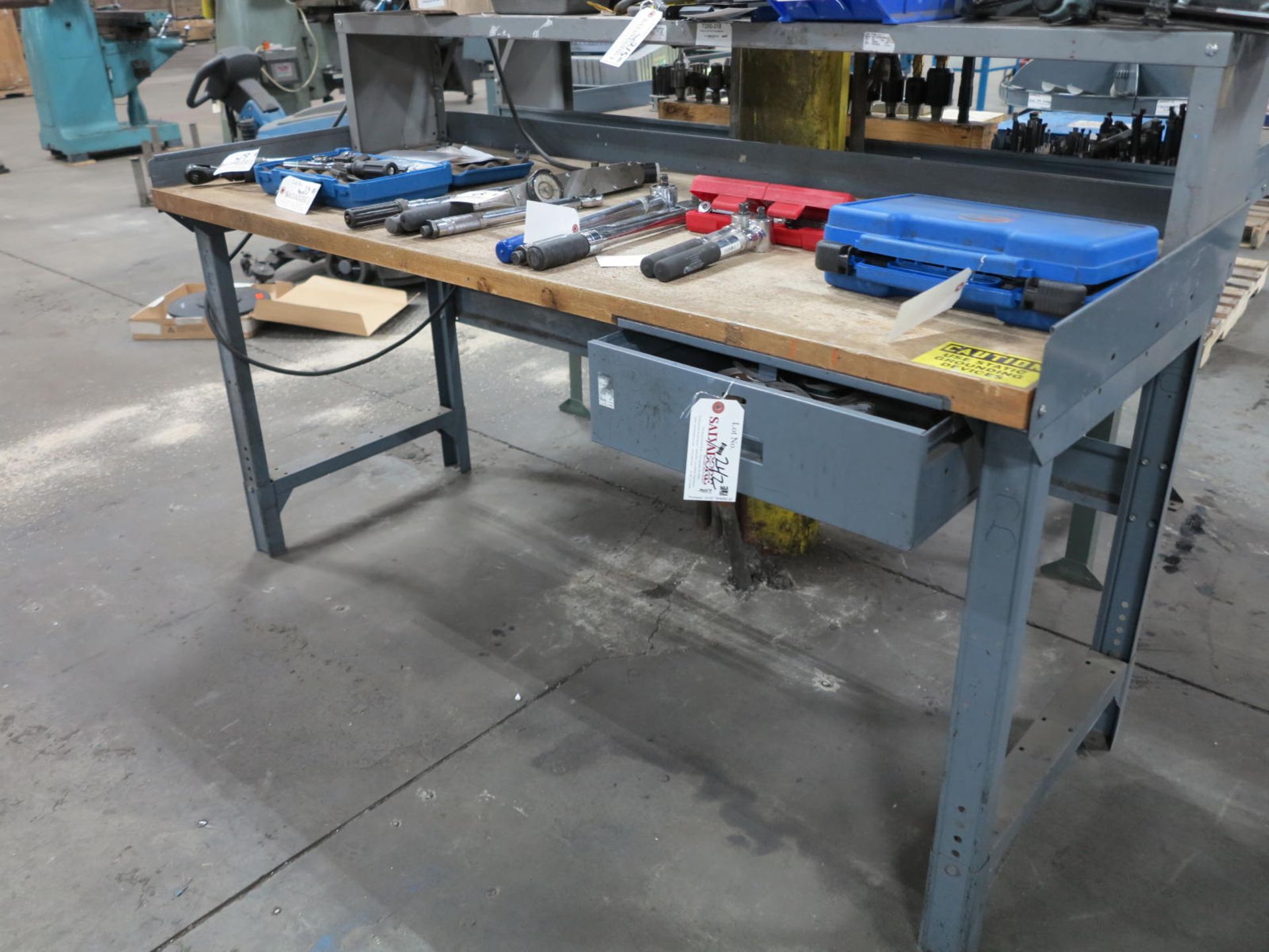 6' Bench, Oak Top, Steel Riser