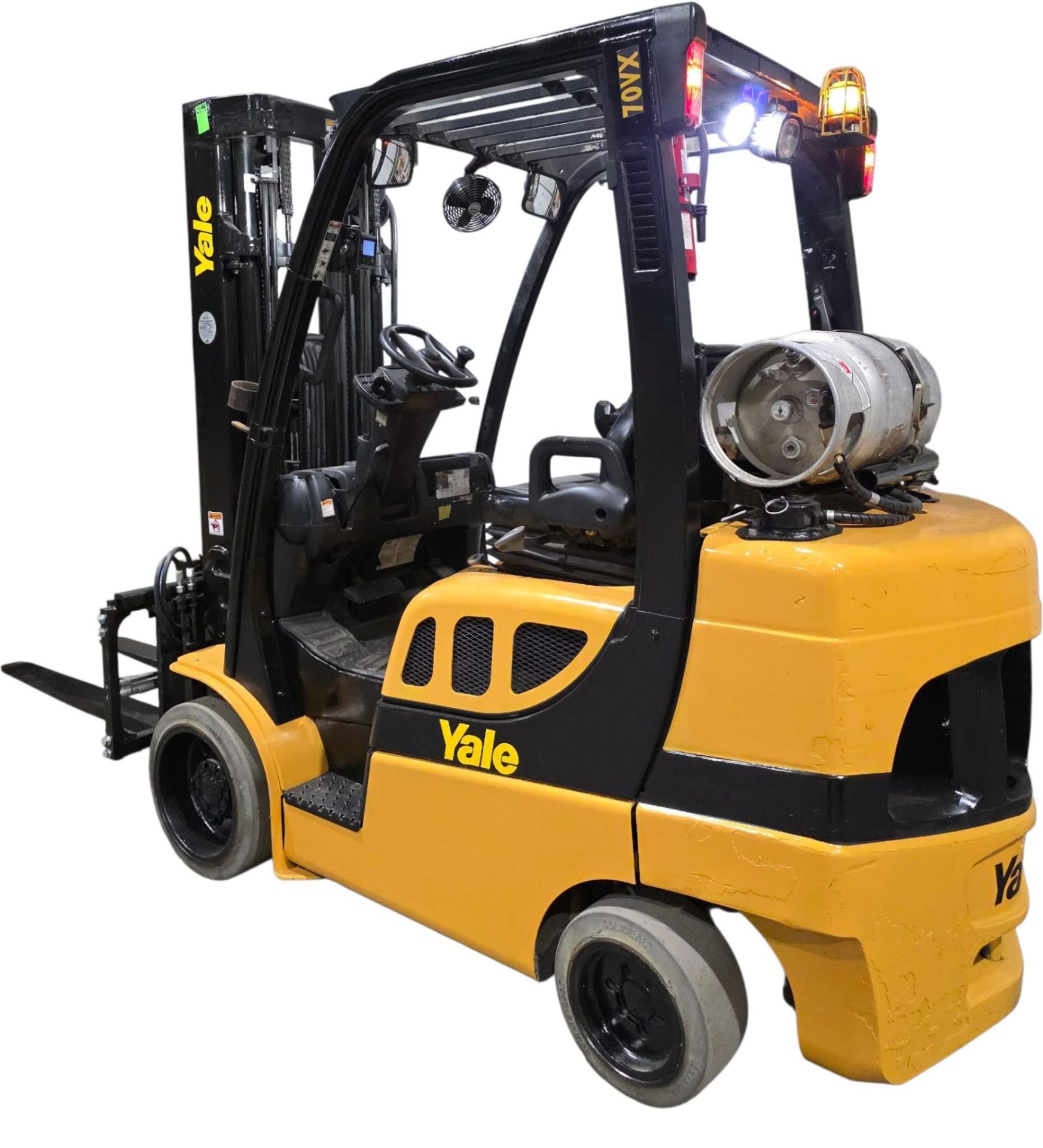 2021 Yale 7,000lbs LPG (Propane) Forklift sideshift positioner 3-STAGE ...