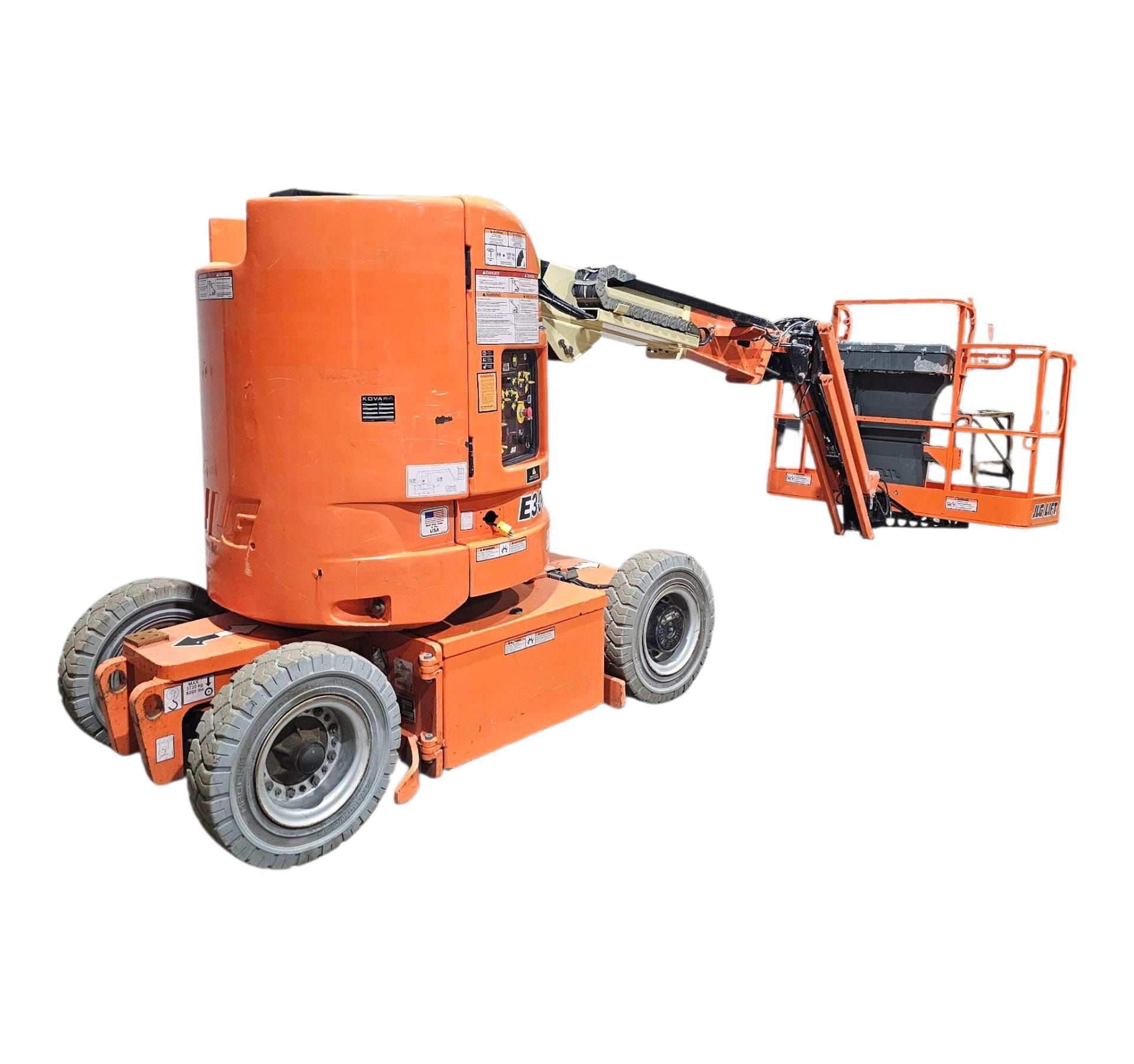 2014 JLG E300-AJP 500 2 Person 48V Zoom Boom lift 30 ft height 20.5ft ...