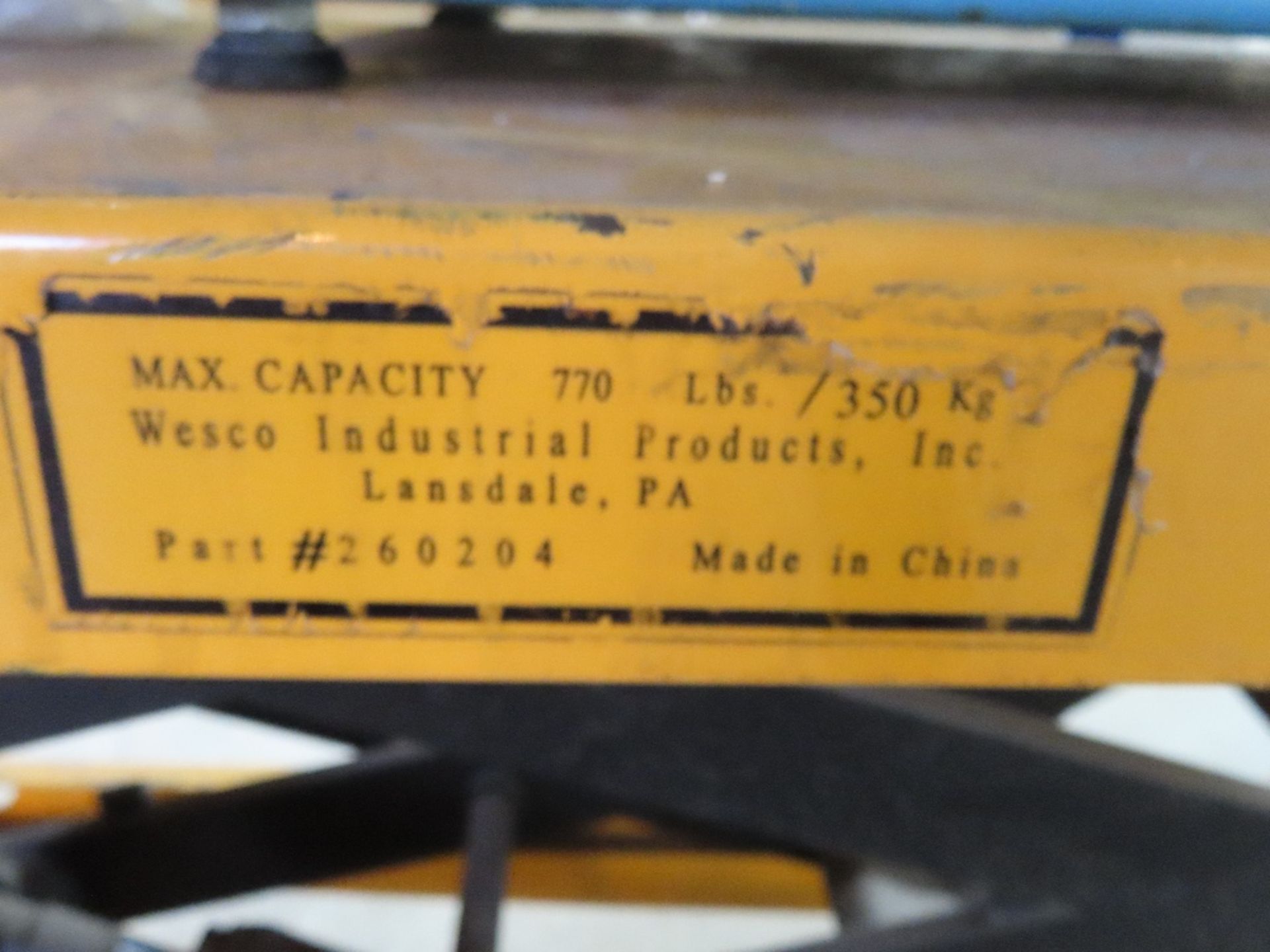 Wesco 770lb. Cap. Lift Cart