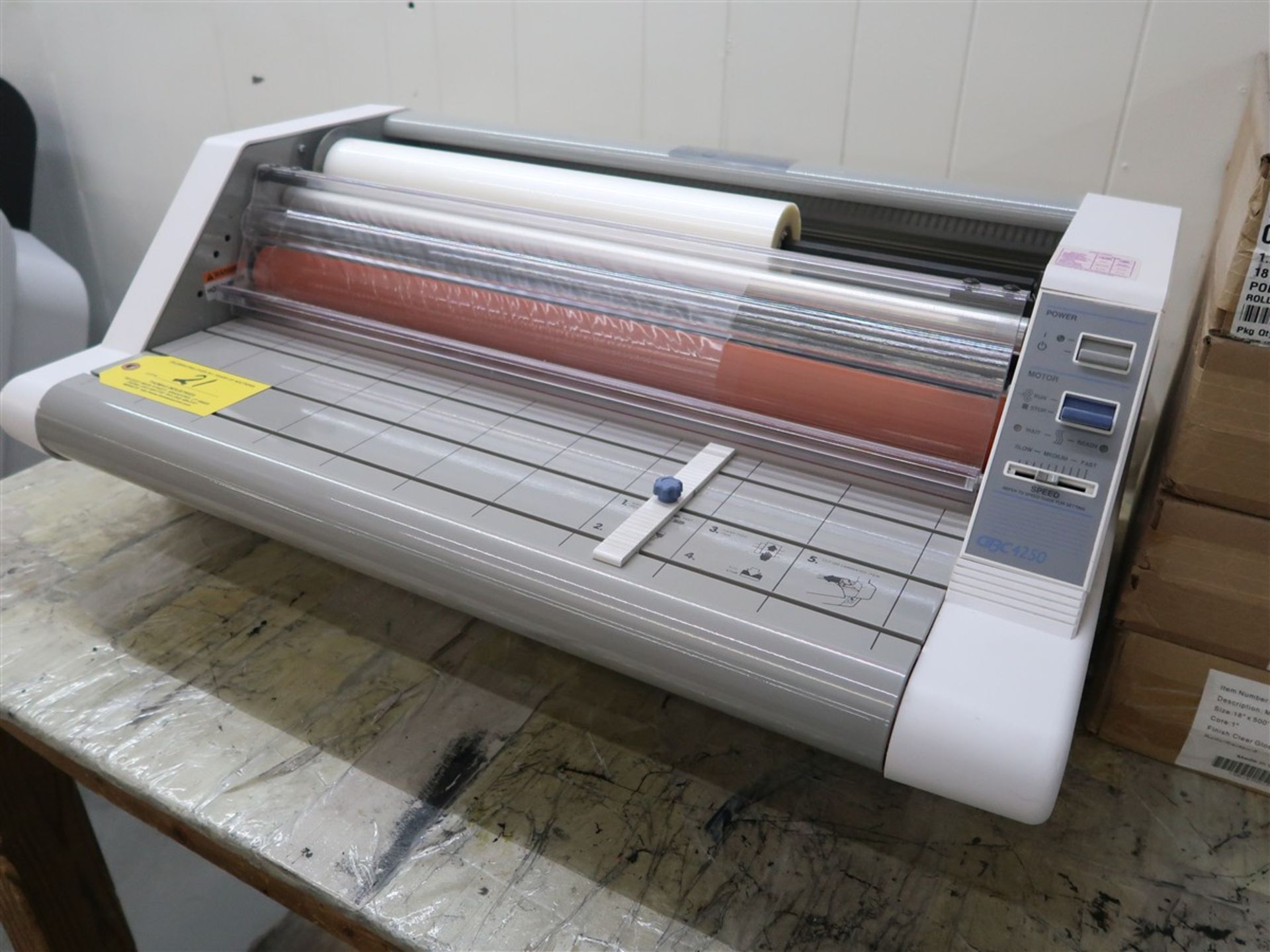GBC 4250 Laminator, 25", 2-Sided, Bench Top, S/N GI06198 with (4) Boxes ...