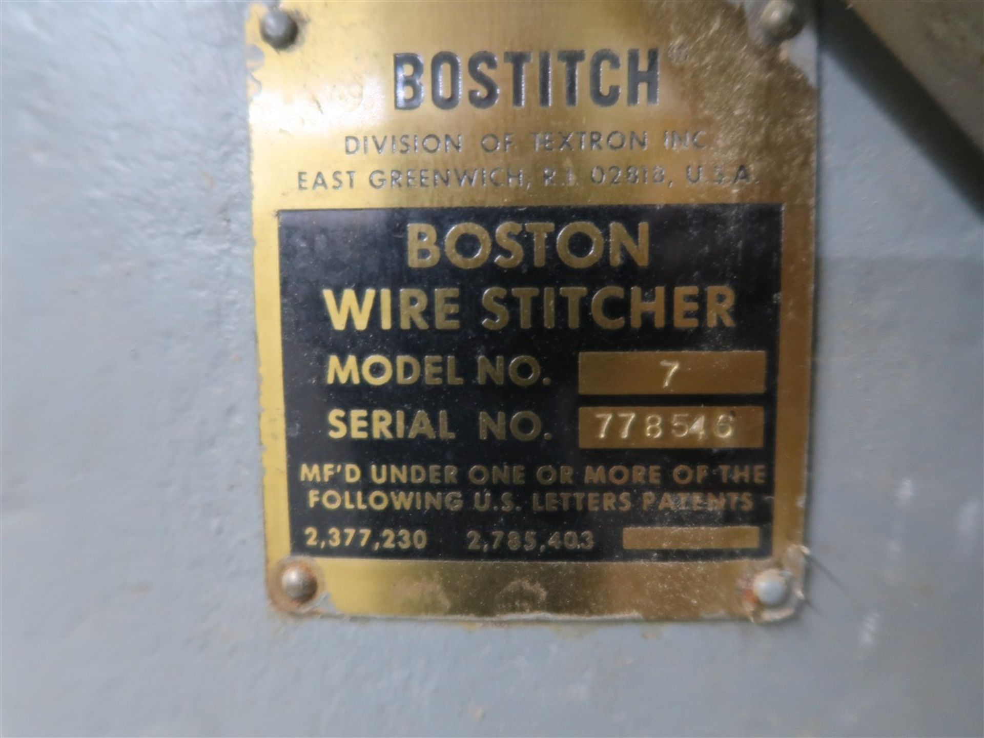Bostitch #7 Wire Stitcher S/N 778546