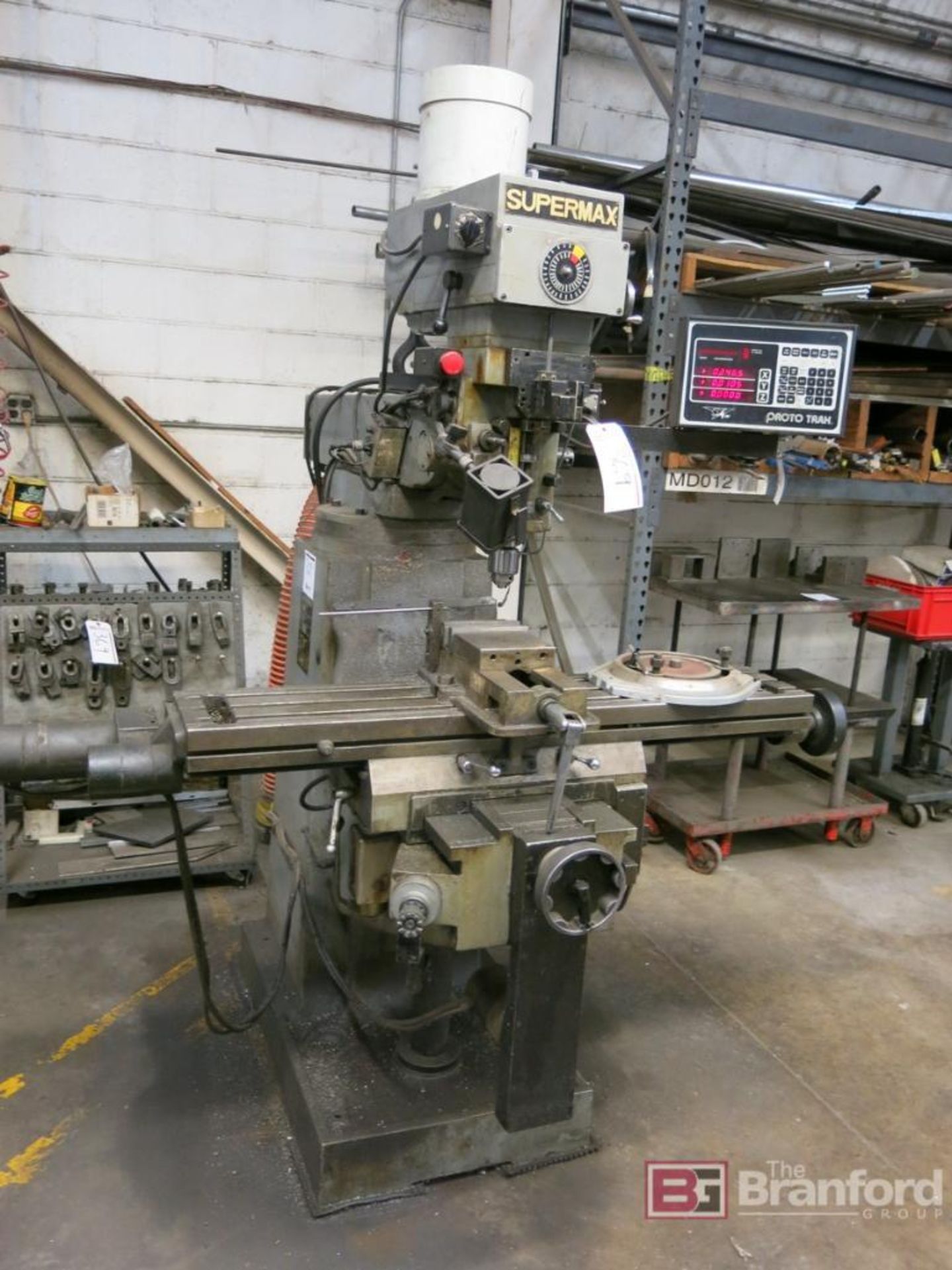 Supermax Model VCM-12 3-HP Vertical Prototrack Milling Machine w ...