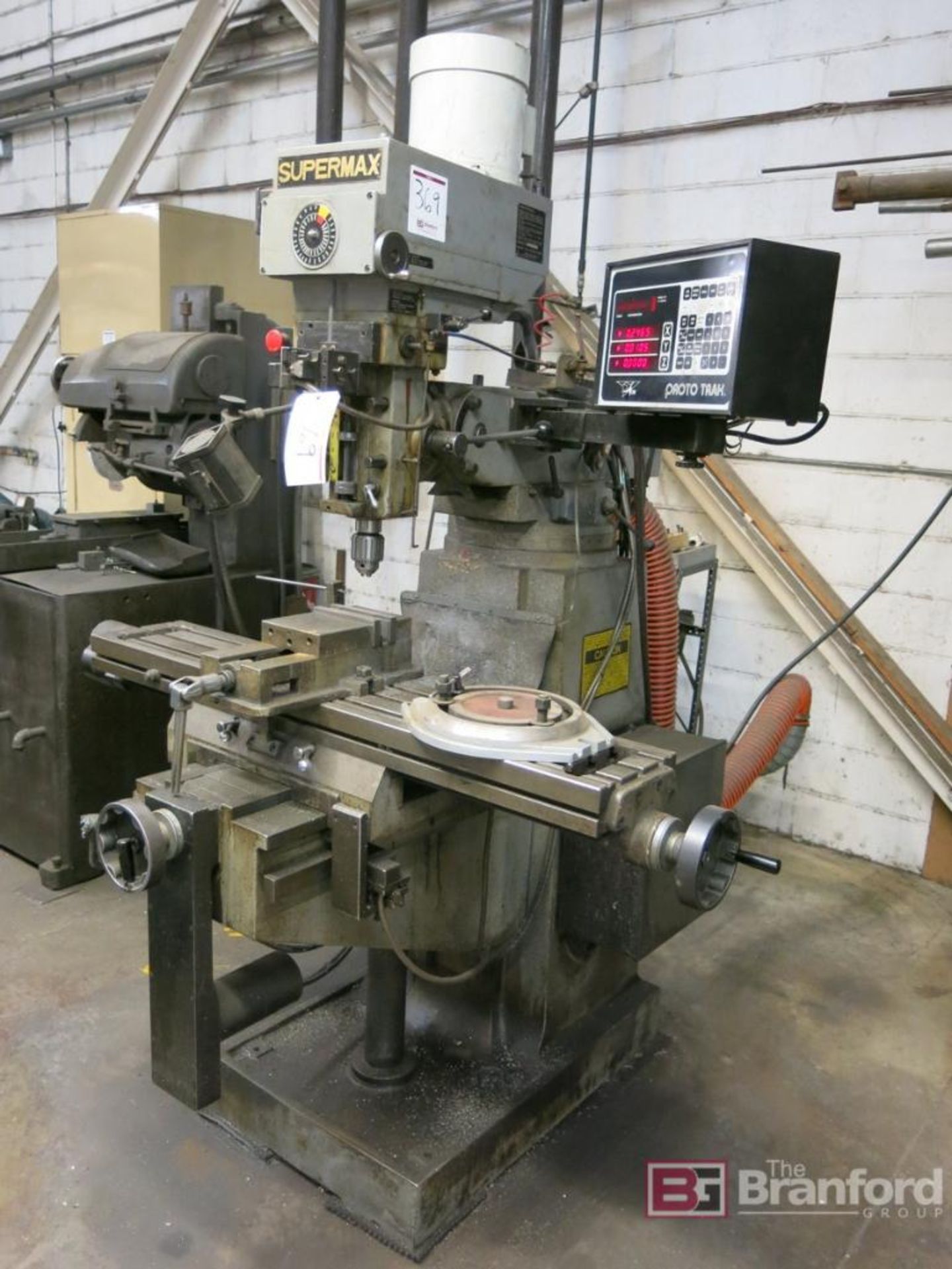 Supermax Model VCM-12 3-HP Vertical Prototrack Milling Machine w ...