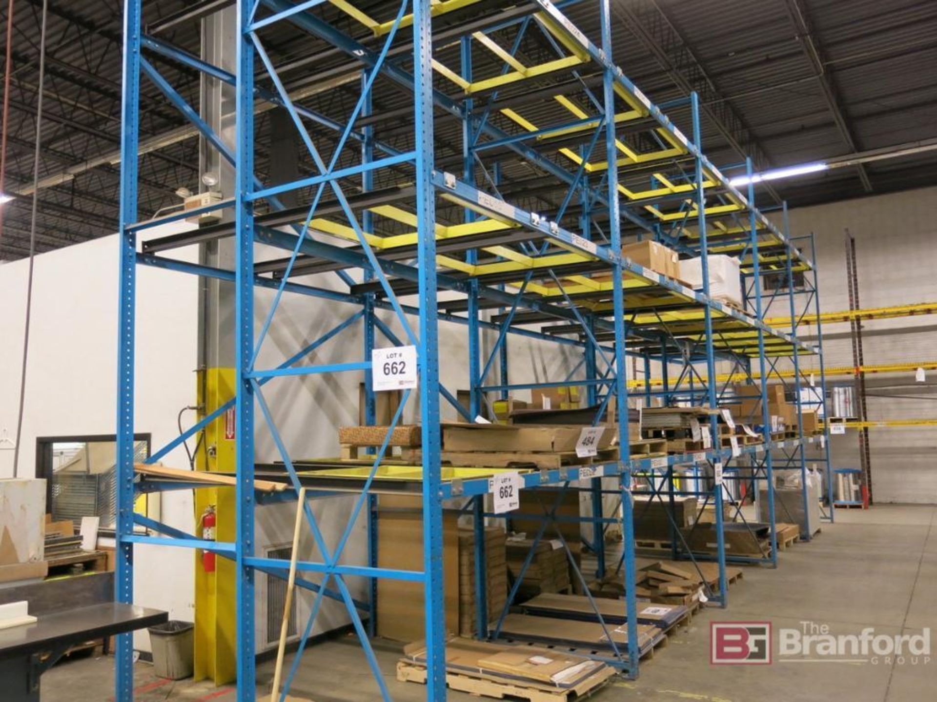 (5) Sections of Single Carriage Push Back Bolt Together Racking, w/ (6 ...