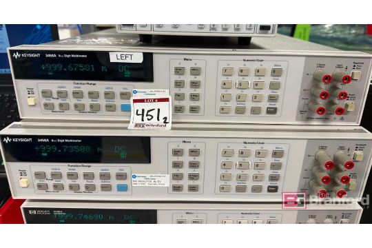 (2) Keysight 3458A 8.5 Digit Multimeter