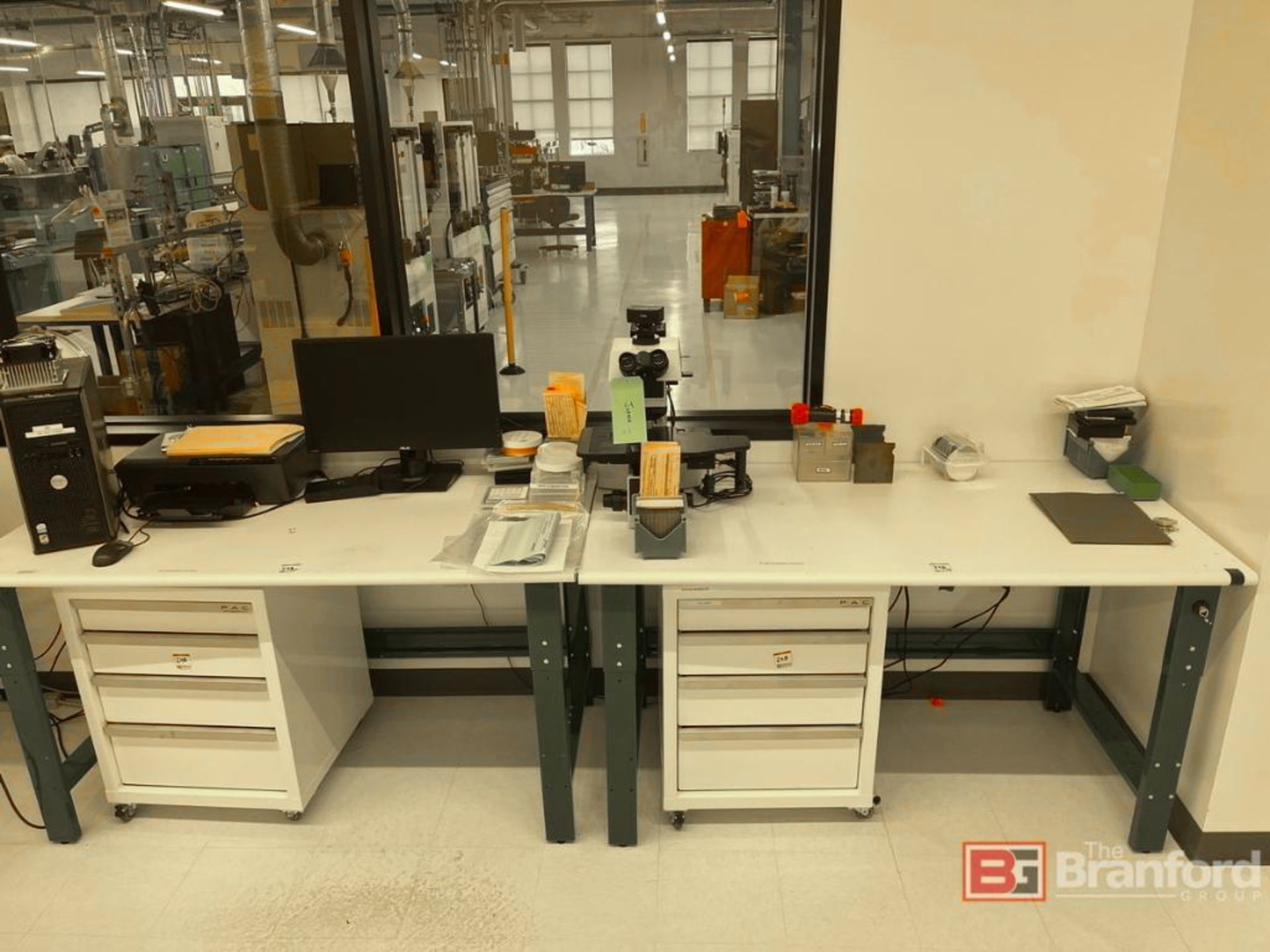 (2) Industrial Work Benches; (2) PAC Industrial Cabinets