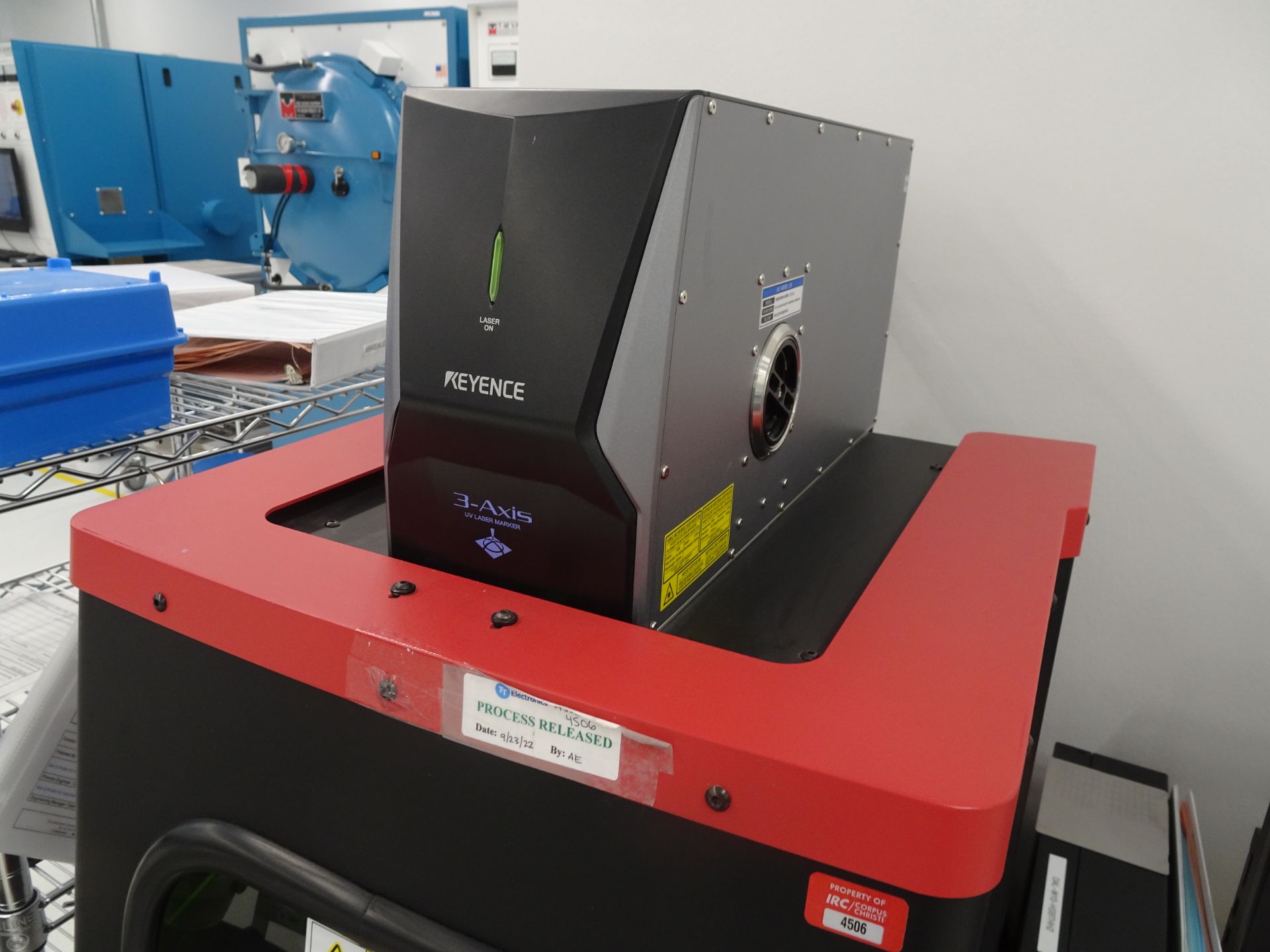 Keyence 3-Axis UV Laser Marker Fiber Optic Laser; Model: KE-M1; S/N KE ...