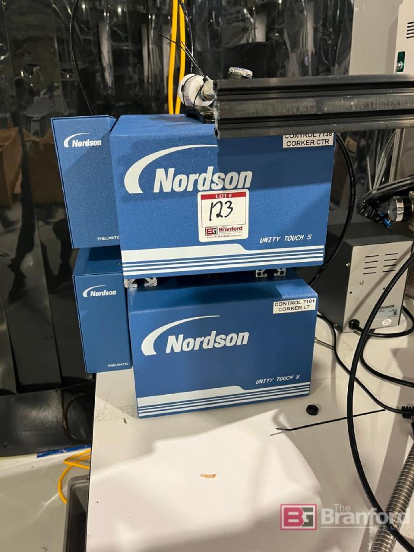 Nordson Adhesive Dispensing / Coating System w/ (2) Nordson Unity Touch ...