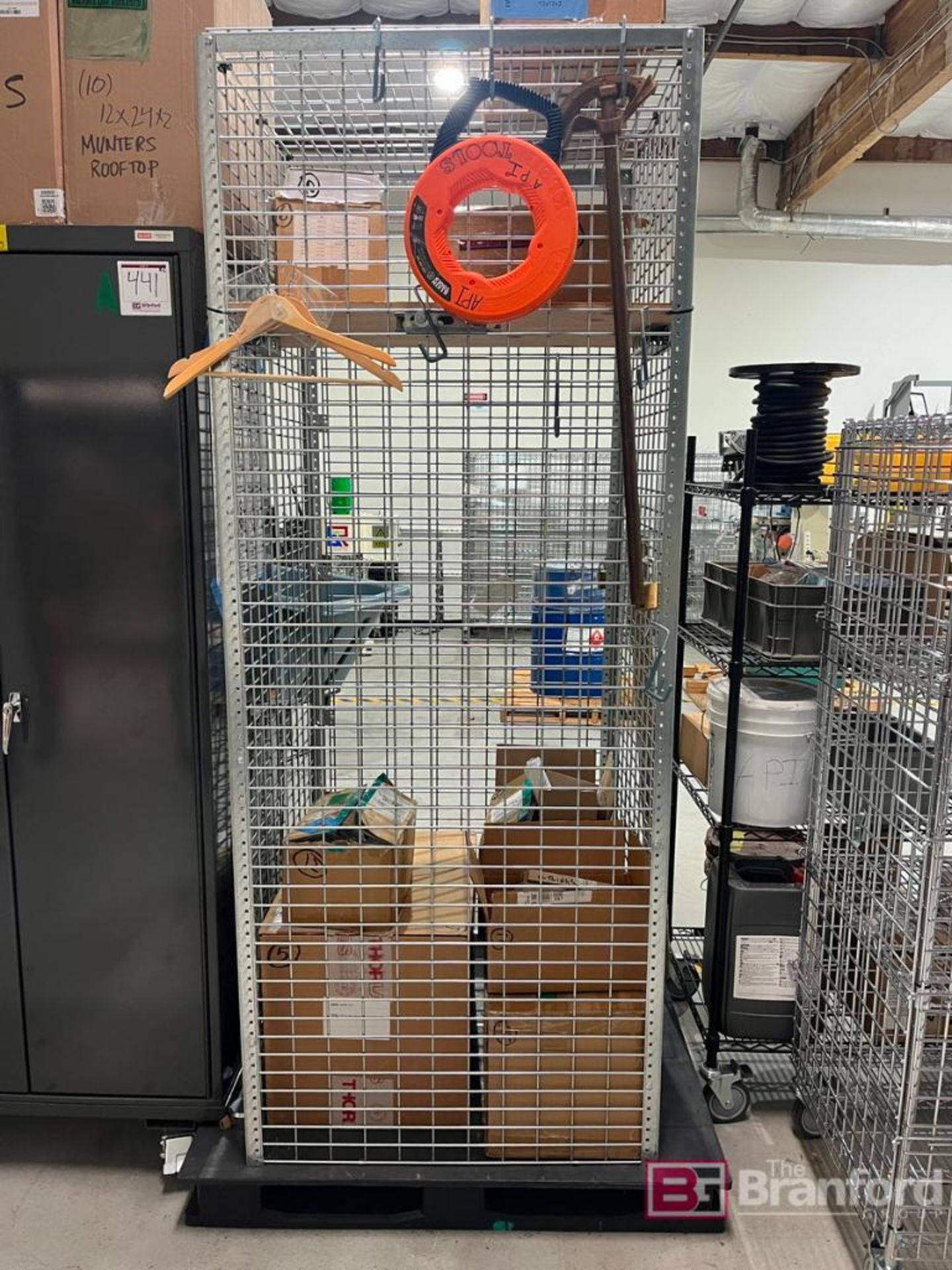 Large Steel Cage w/ Contents - Please Note: Cage Locked