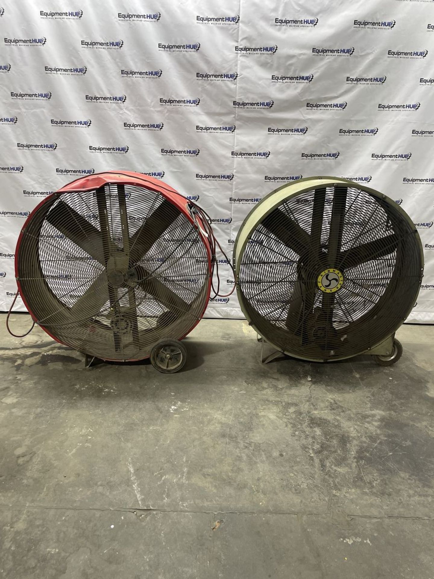 Lot of (2) 42" Heavy Duty Portable Barrel Fans