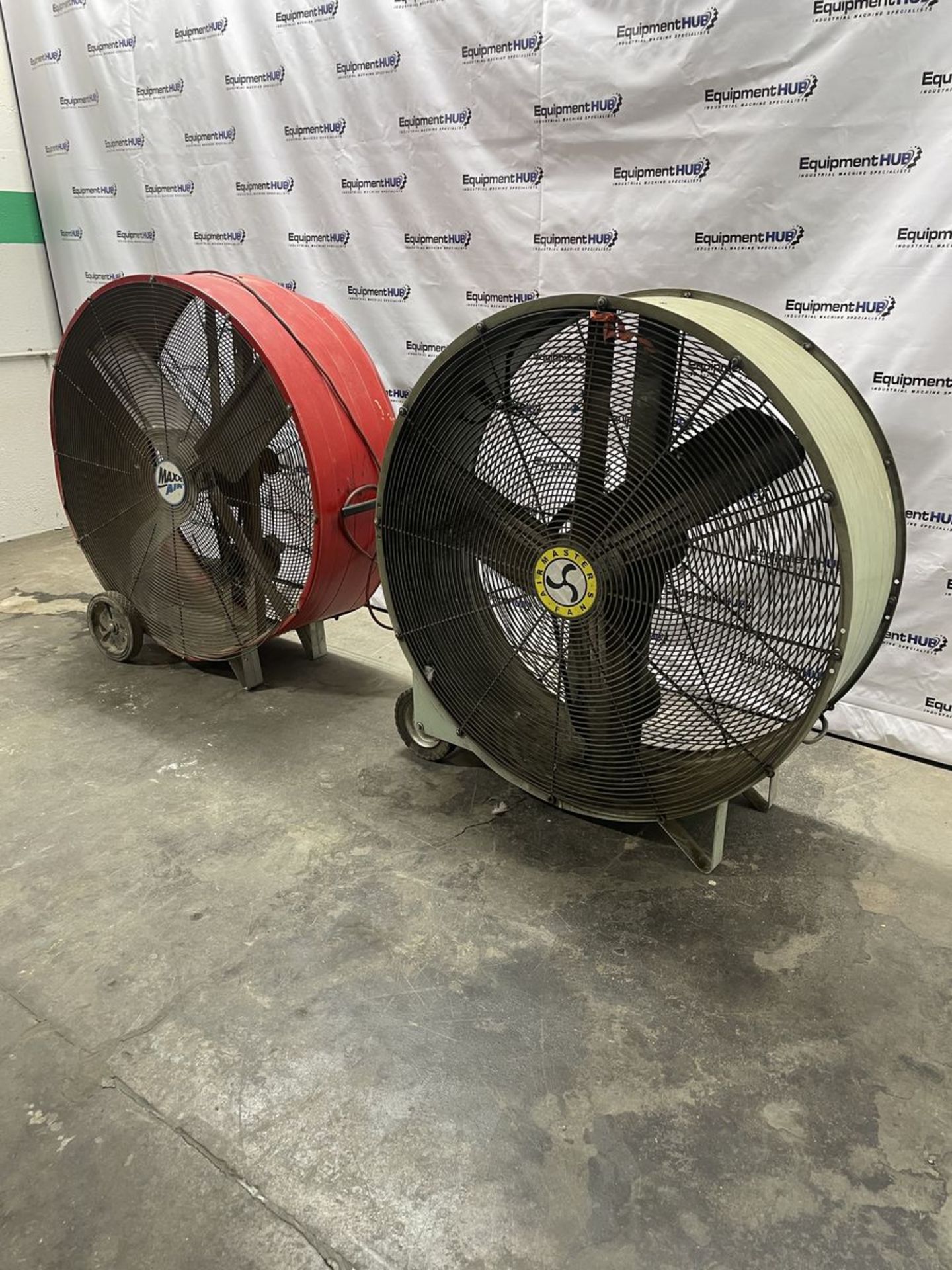 Lot of (2) 42" Heavy Duty Portable Barrel Fans