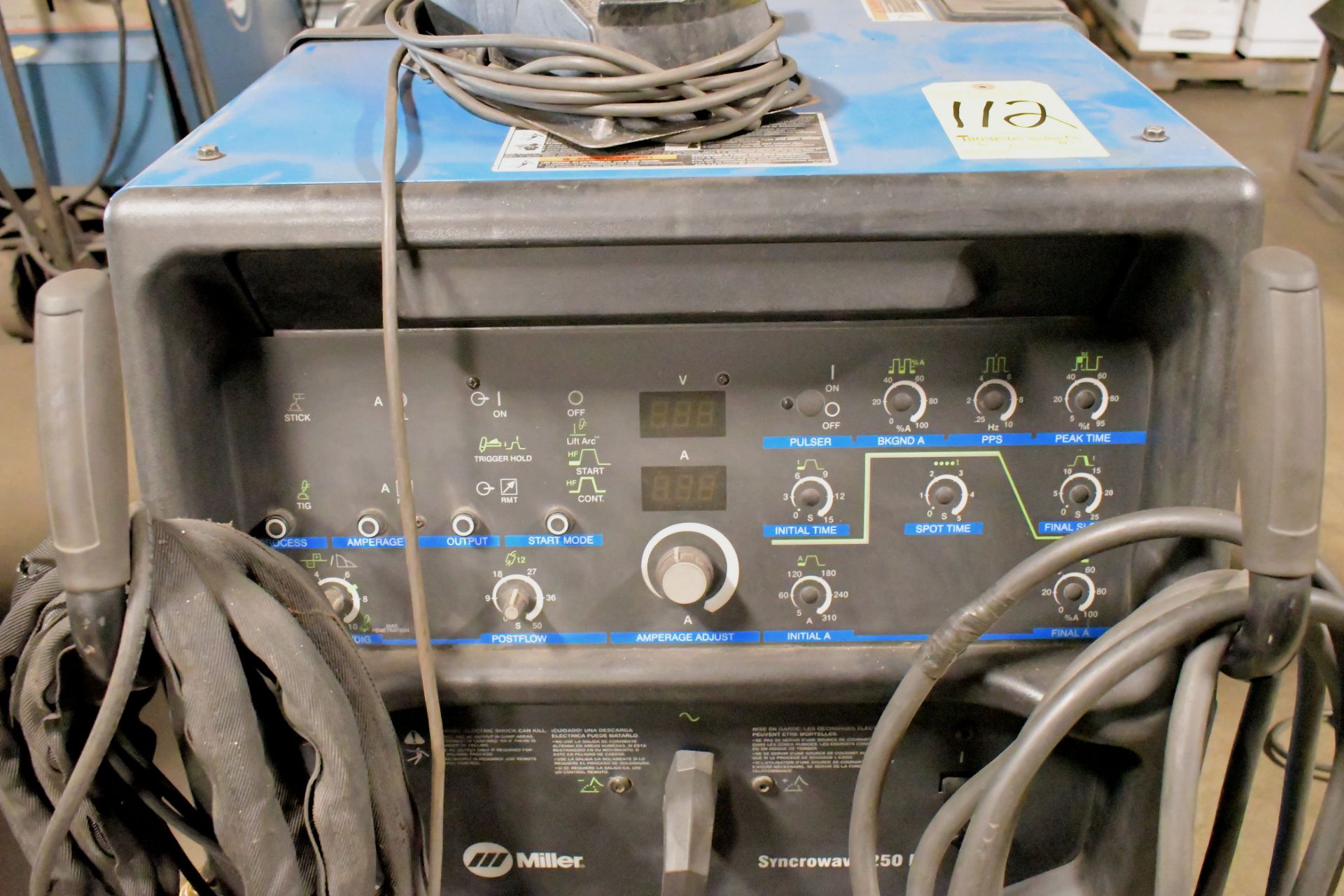 Miller Model Syncrowave 250 DX 250 Amp Portable Tig Welder, s/n LE480794