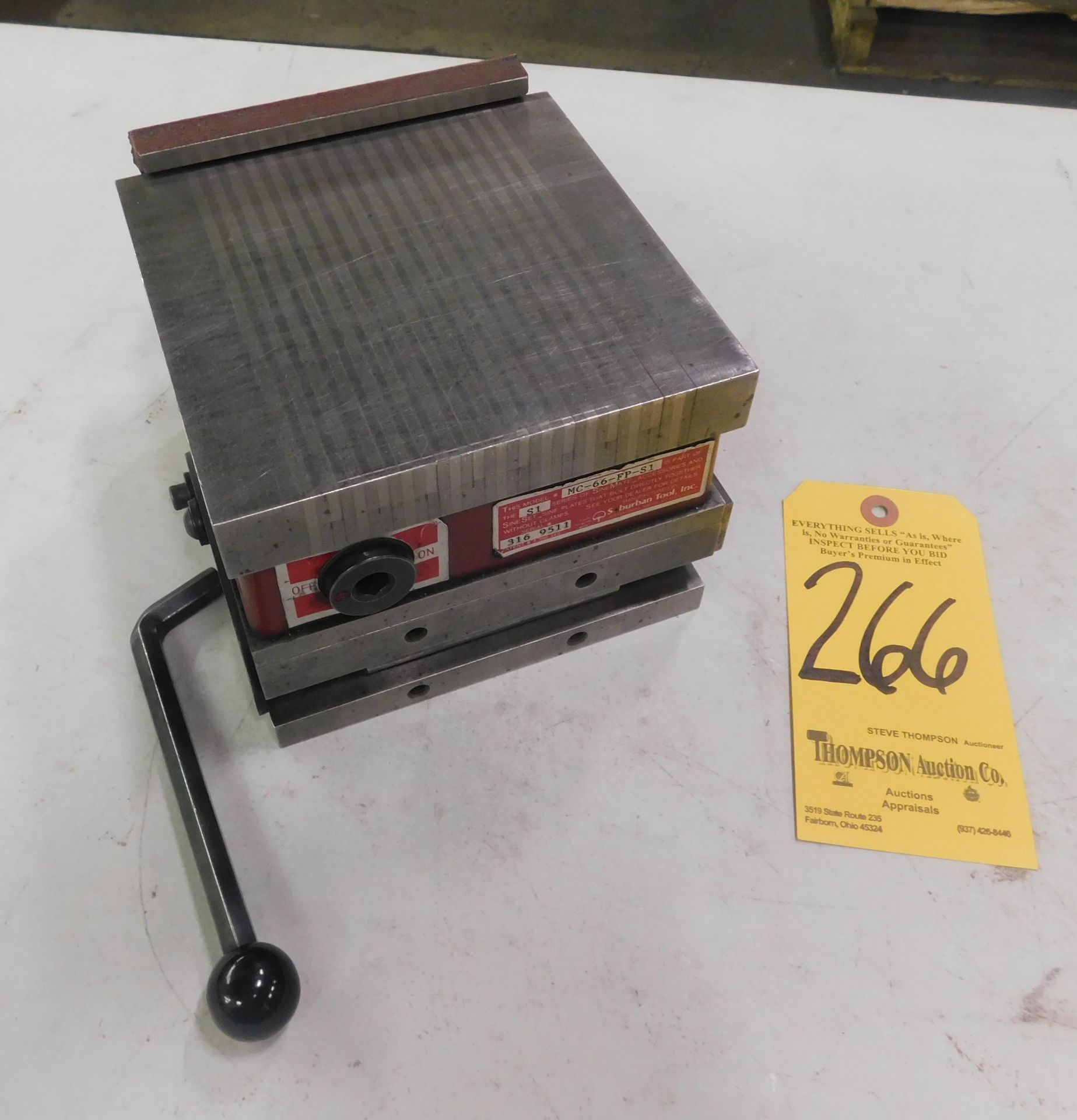 Suburban 6" X 6" Magnetic Sine Plate, Model MC-66-FP-S1