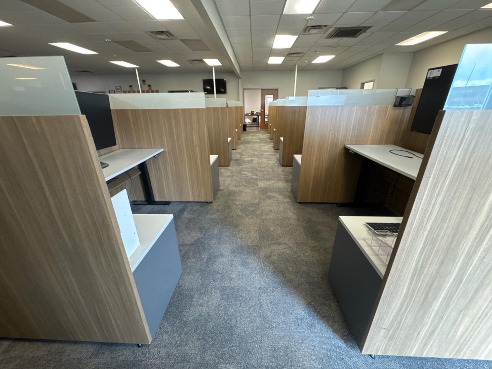 Lot (50) Sections Cubicle Workstations Consisting of (4) Double Sided 5 ...