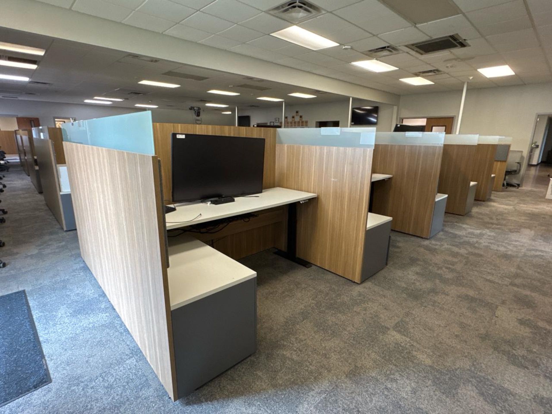 Lot (50) Sections Cubicle Workstations Consisting of (4) Double Sided 5 ...