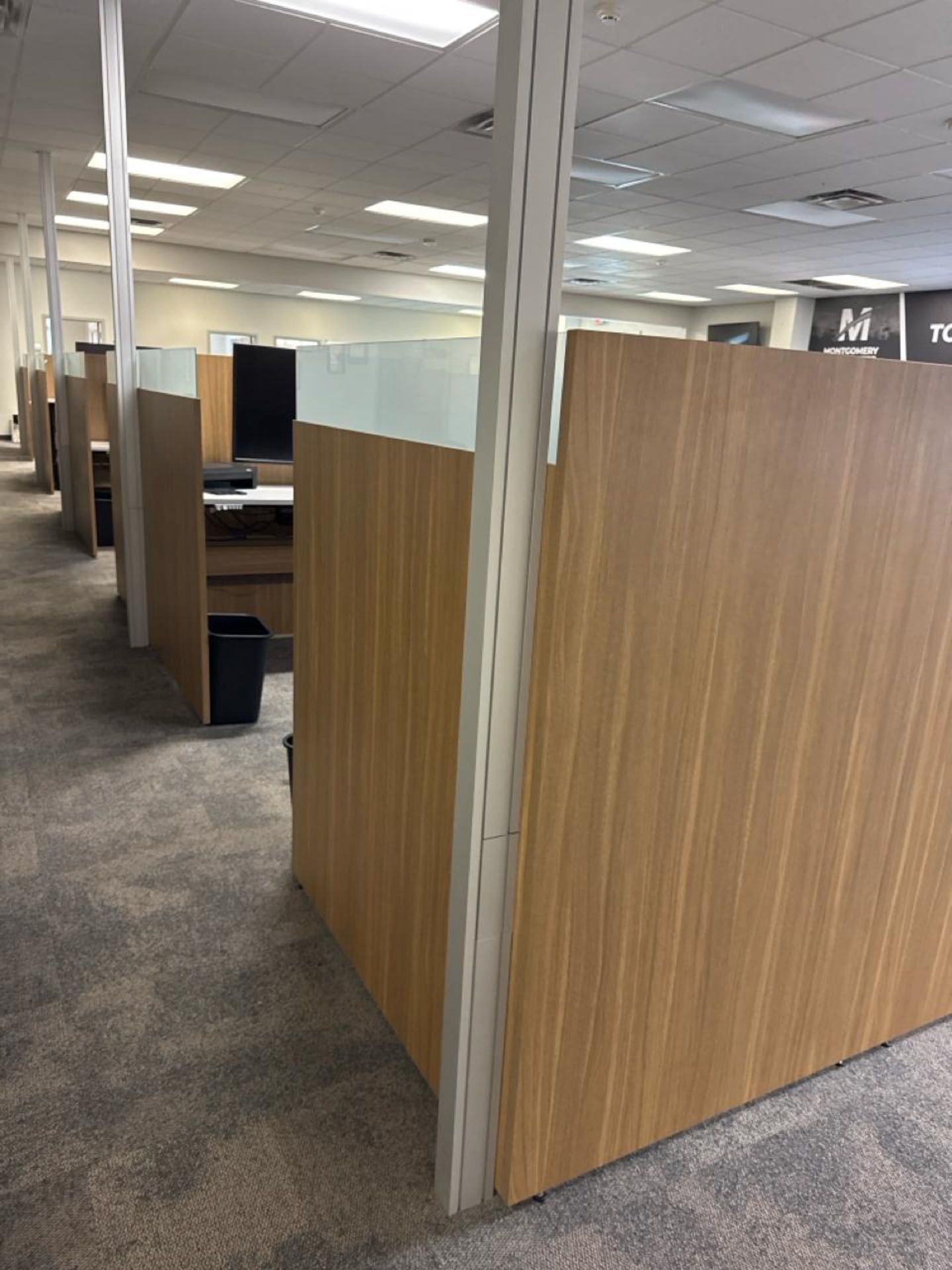 Lot (50) Sections Cubicle Workstations Consisting of (4) Double Sided 5 ...