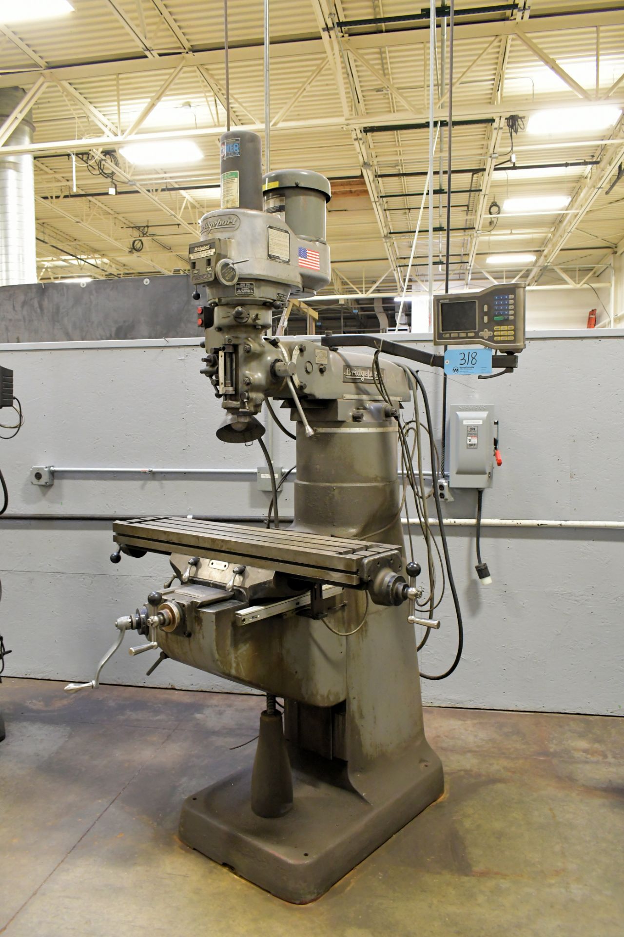 Bridgeport 2 HP Vertical Milling Machine, s/n BR-265761; Acu-Rite 2 ...