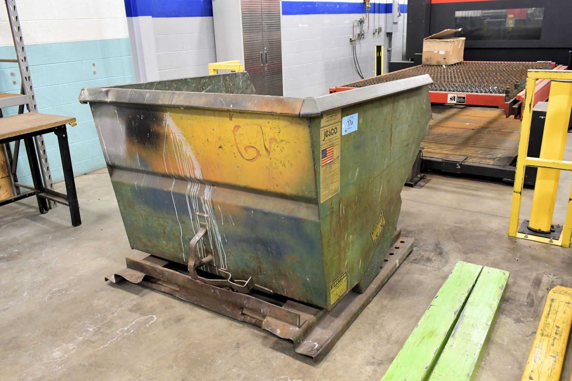 Jesco Model 211551 4,000-lb. Capacity 2 Cubic Yard Self Dumping Hopper
