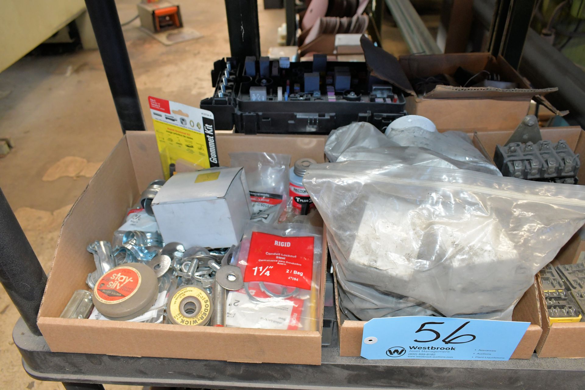 Lot - Conduit Locknuts, Breakers, Fuses, Fuse Boxes, Receptacles and ...