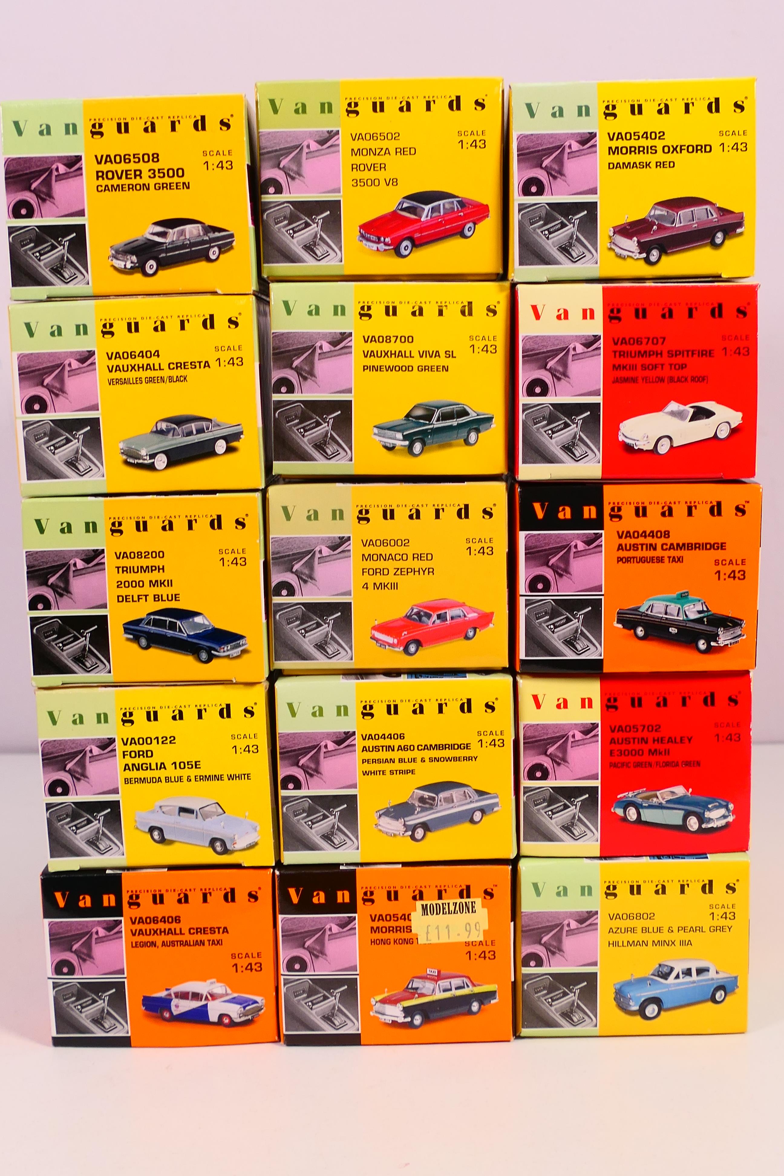 Vanguards - A boxed collection of 15 Limited Edition diecast 1/43 scale ...